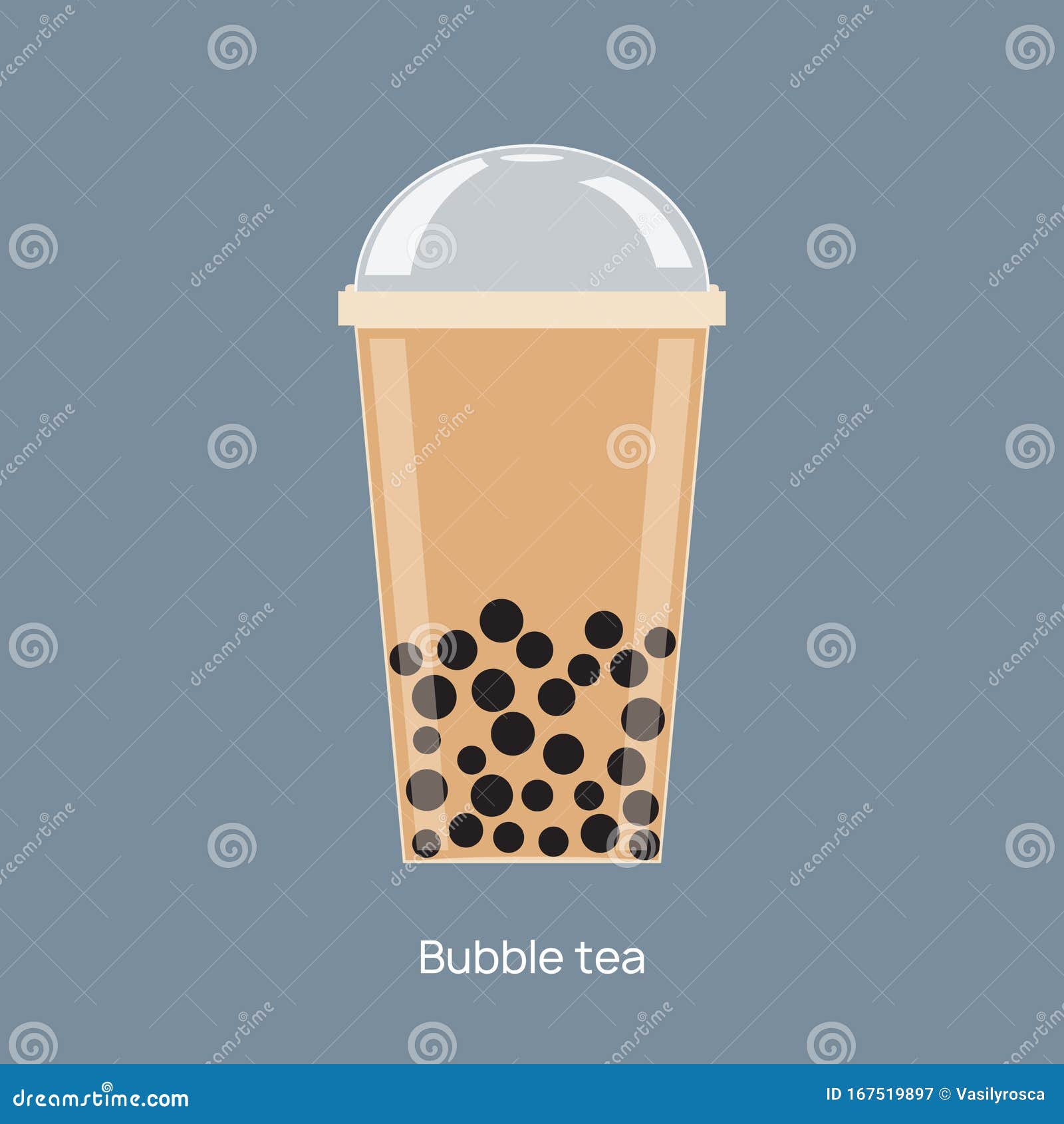 Milk Bubble Tea Vector Drink Tapioca Cup. Boba Bubble Tea Pearl Taiwan ...