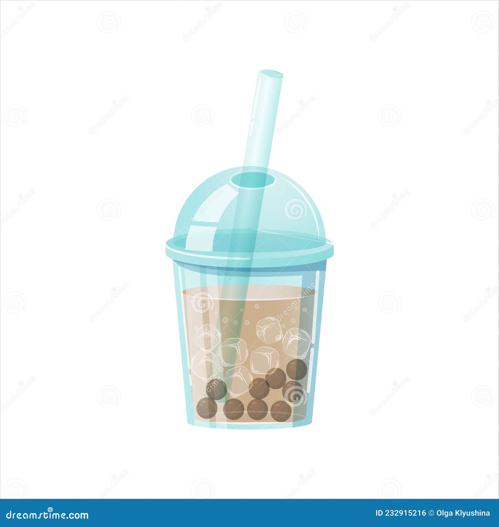 Milk Bubble Tea Vector Drink Tapioca Cup. Boba Bubble Tea Pearl Taiwan ...