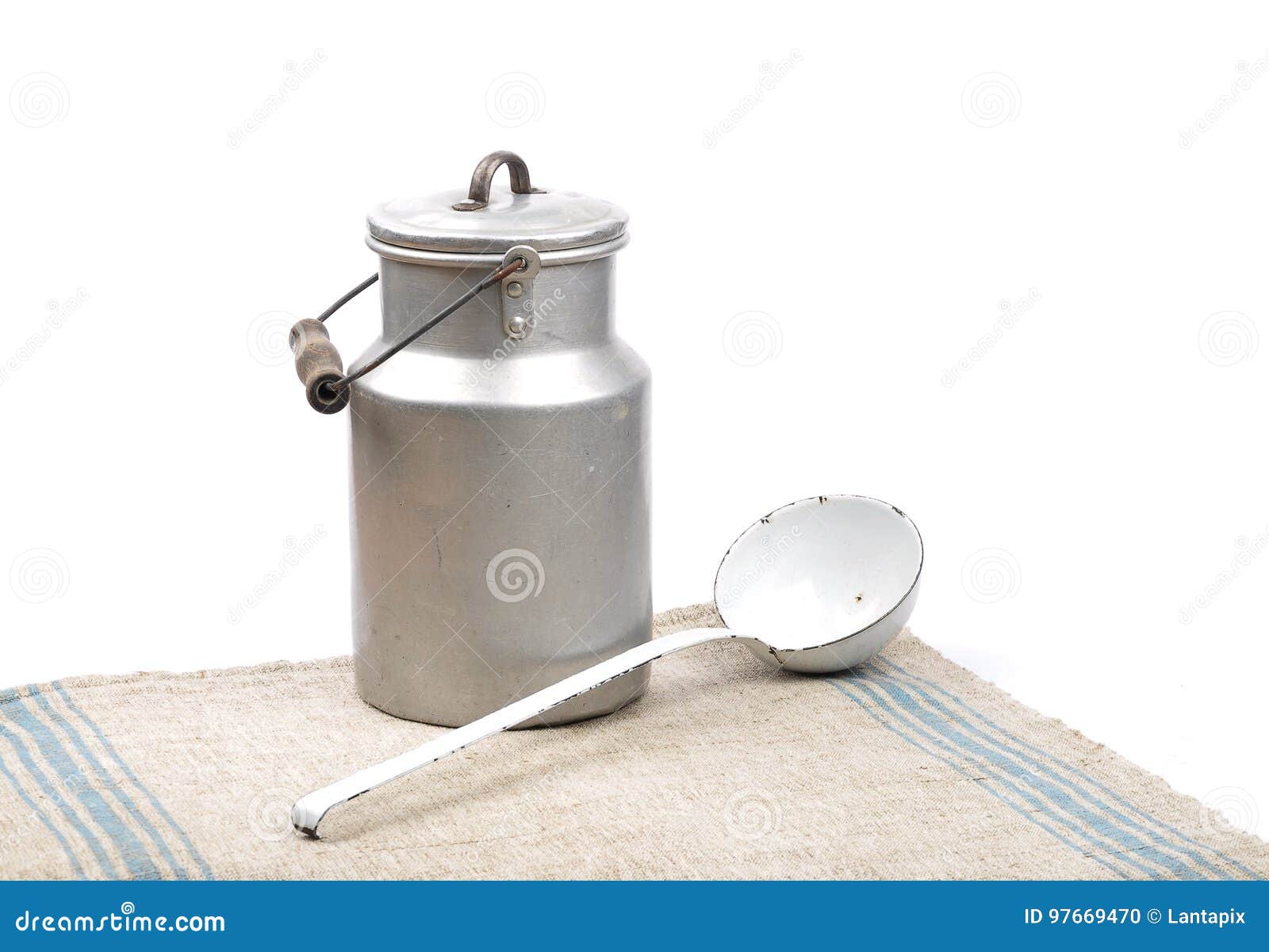 Milk can stock photo. Image of laces, cover, container - 97669470