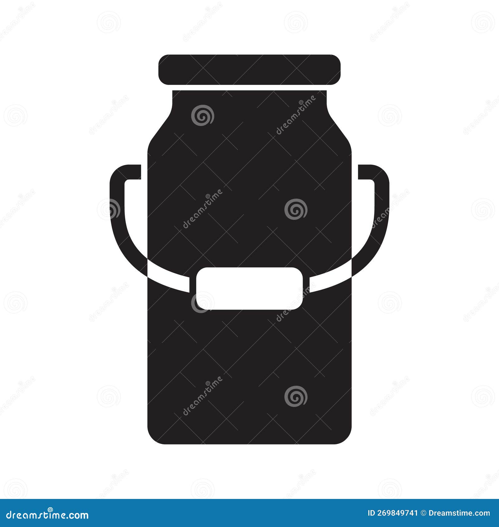 Milk Can Iron Bin Tank Icon. Vintage Milk Can Vector Illustration Stock ...
