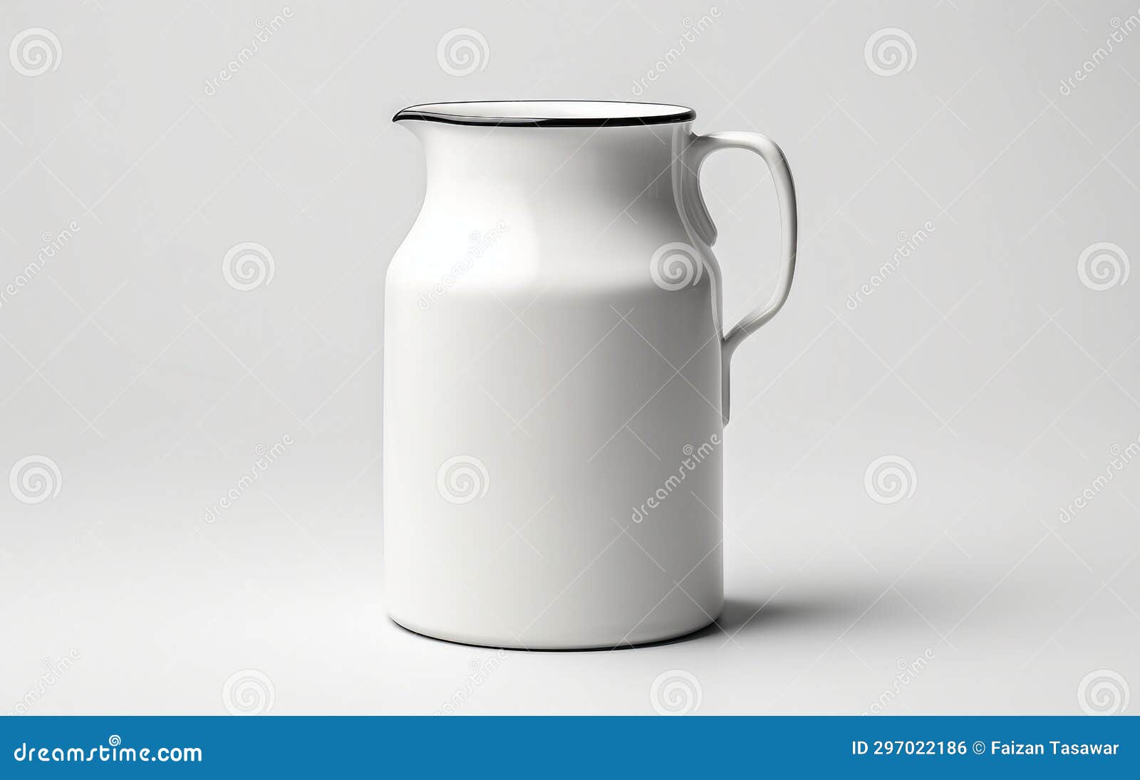 A Milk Can on Transparent Surface -Generative Ai Stock Illustration ...