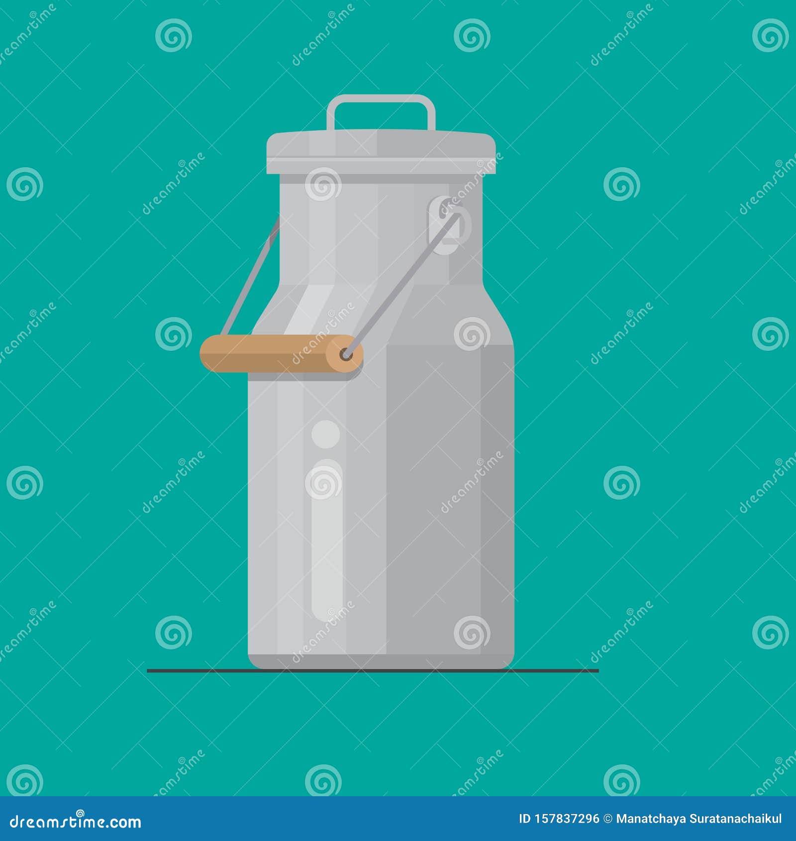 Milk can. stock illustration. Illustration of aluminum - 157837296