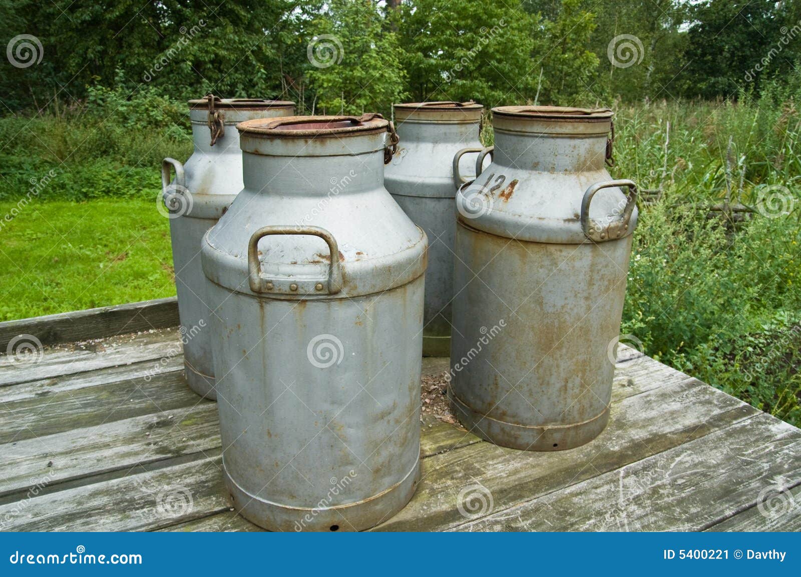 Milk Cans stock image. Image of nature, scandinavia, table - 5400221
