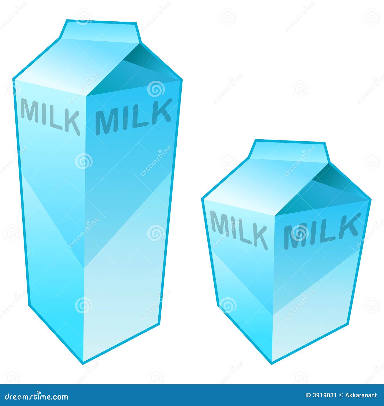 Milk Carton stock vector. Illustration of supplies, slice - 3919031