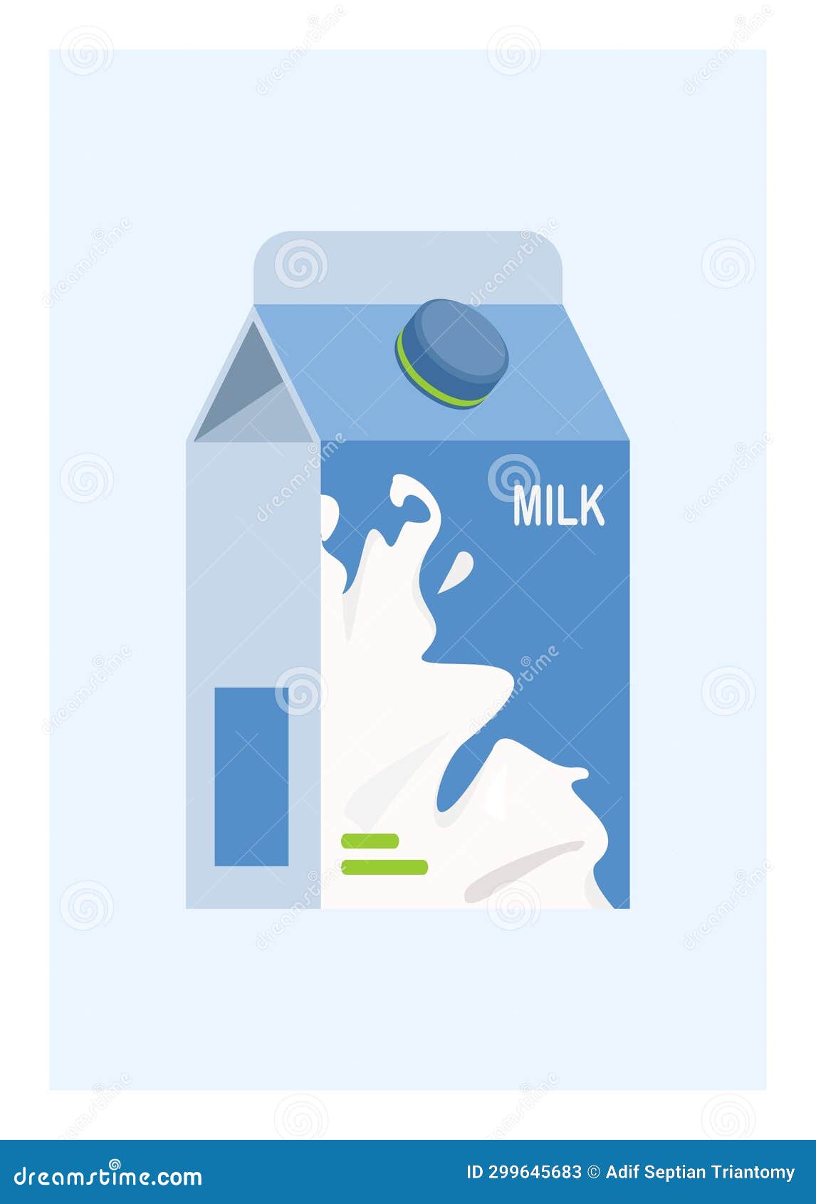 Milk in Carton Packaging. Simple Flat Illustration Stock Vector ...
