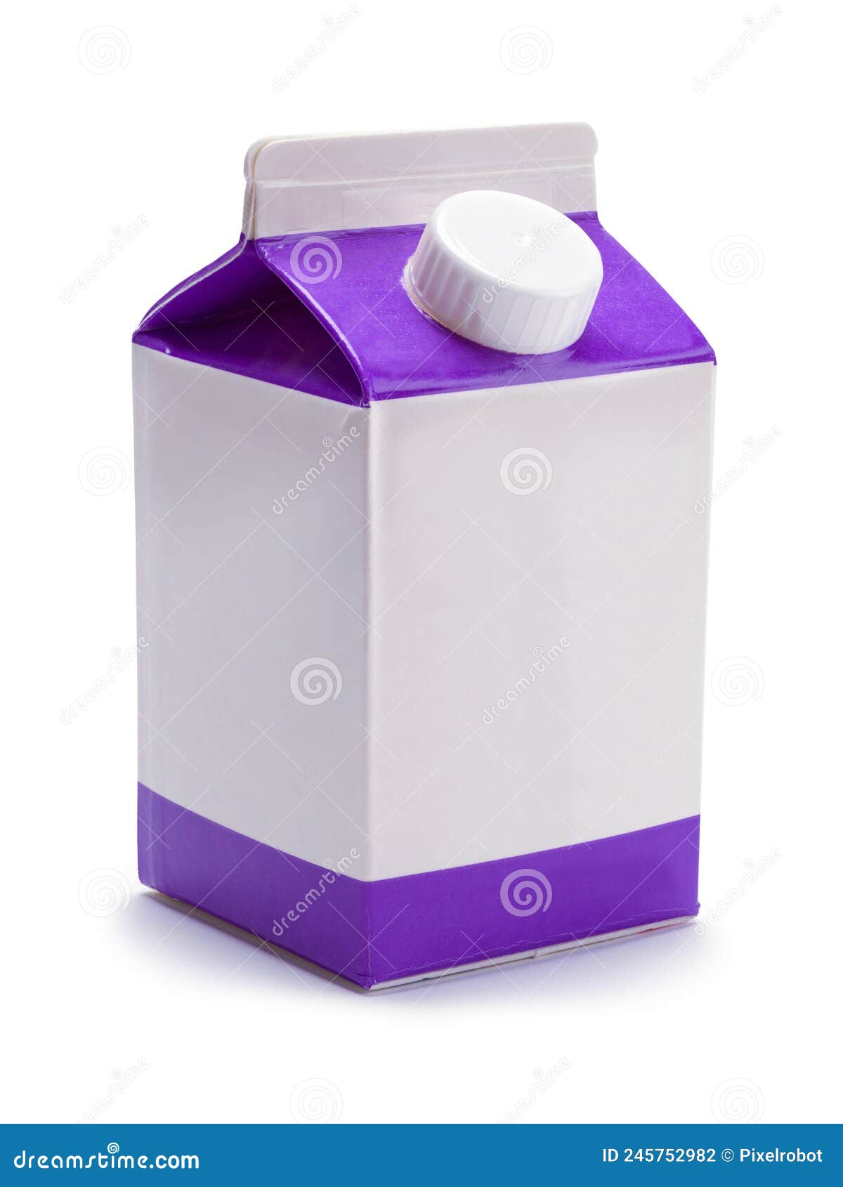 Milk Carton With Holographic Neon Dragon Graffiti Isolated On White ...