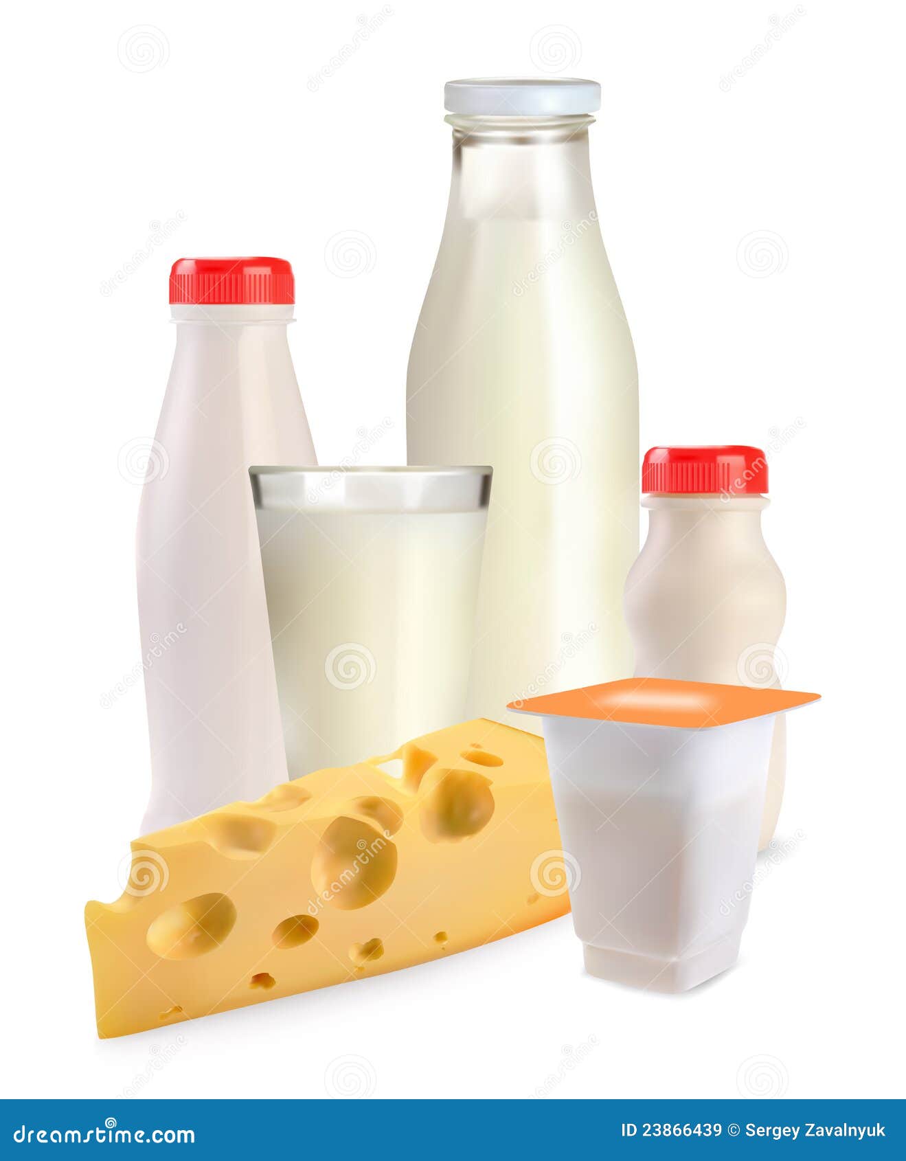 Milk Cheese Yogurt Royalty Free Stock Images - Image: 23866439