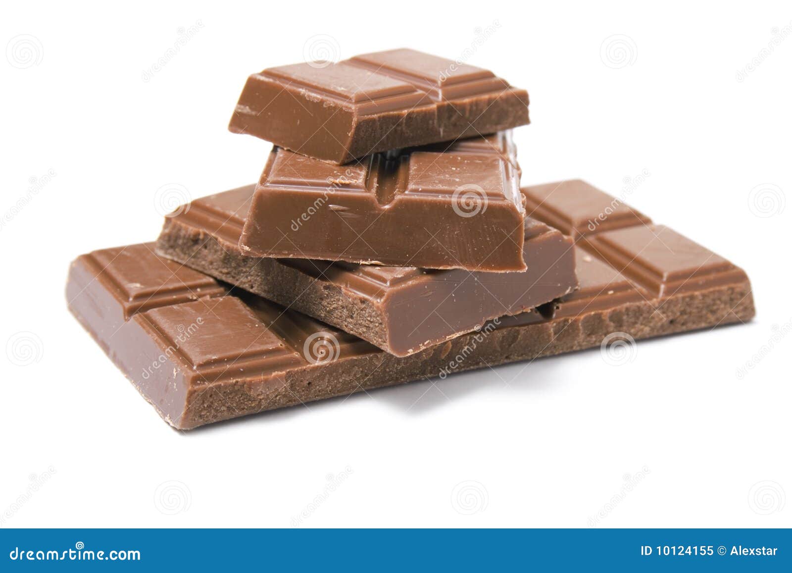 Milk Chocolate Bars On A Pastel Background Stock Photography ...