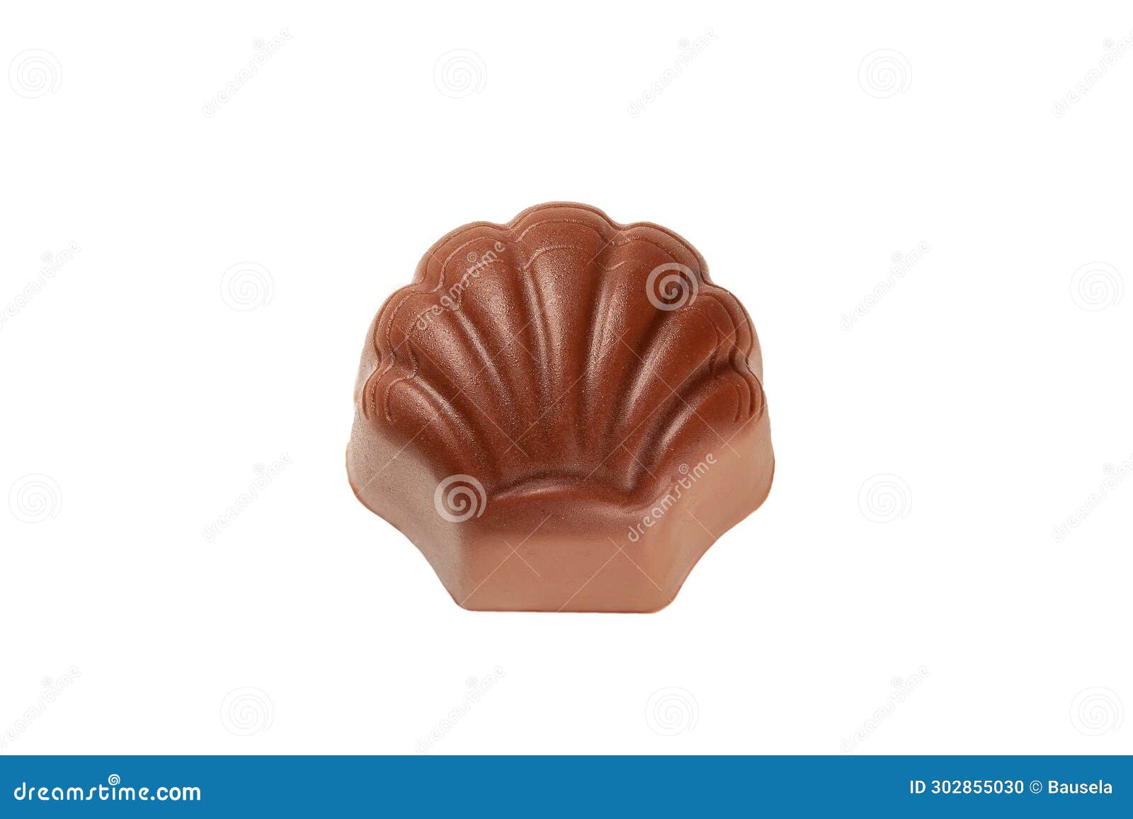 Milk Chocolate Bonbon with a Geometric Shell Shape. Stock Photo - Image ...