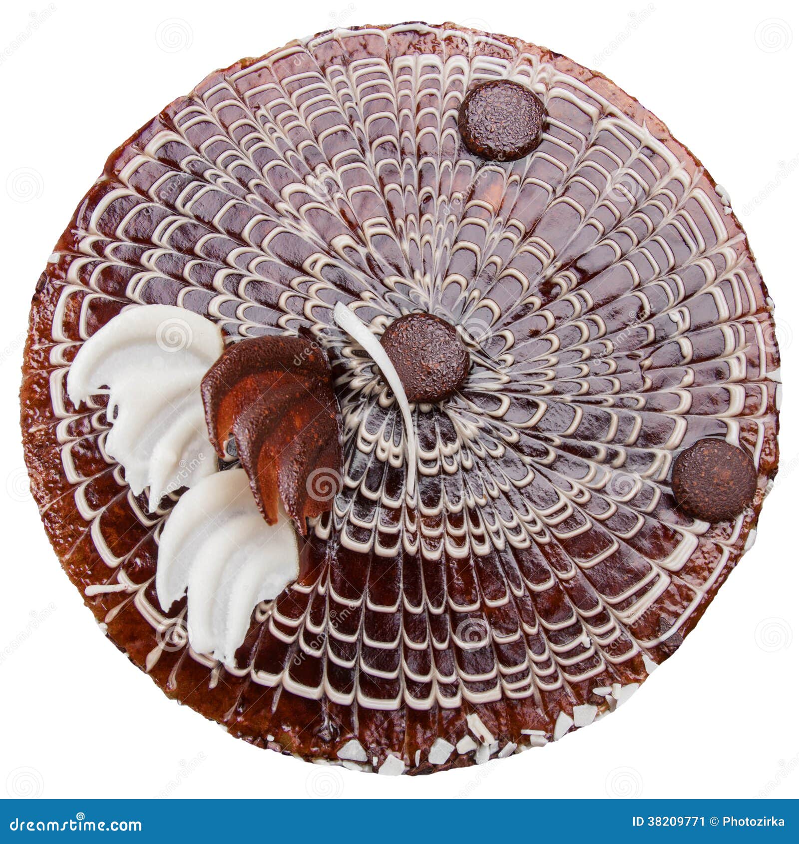 Milk Chocolate Cake Top View Stock Image - Image of background ...