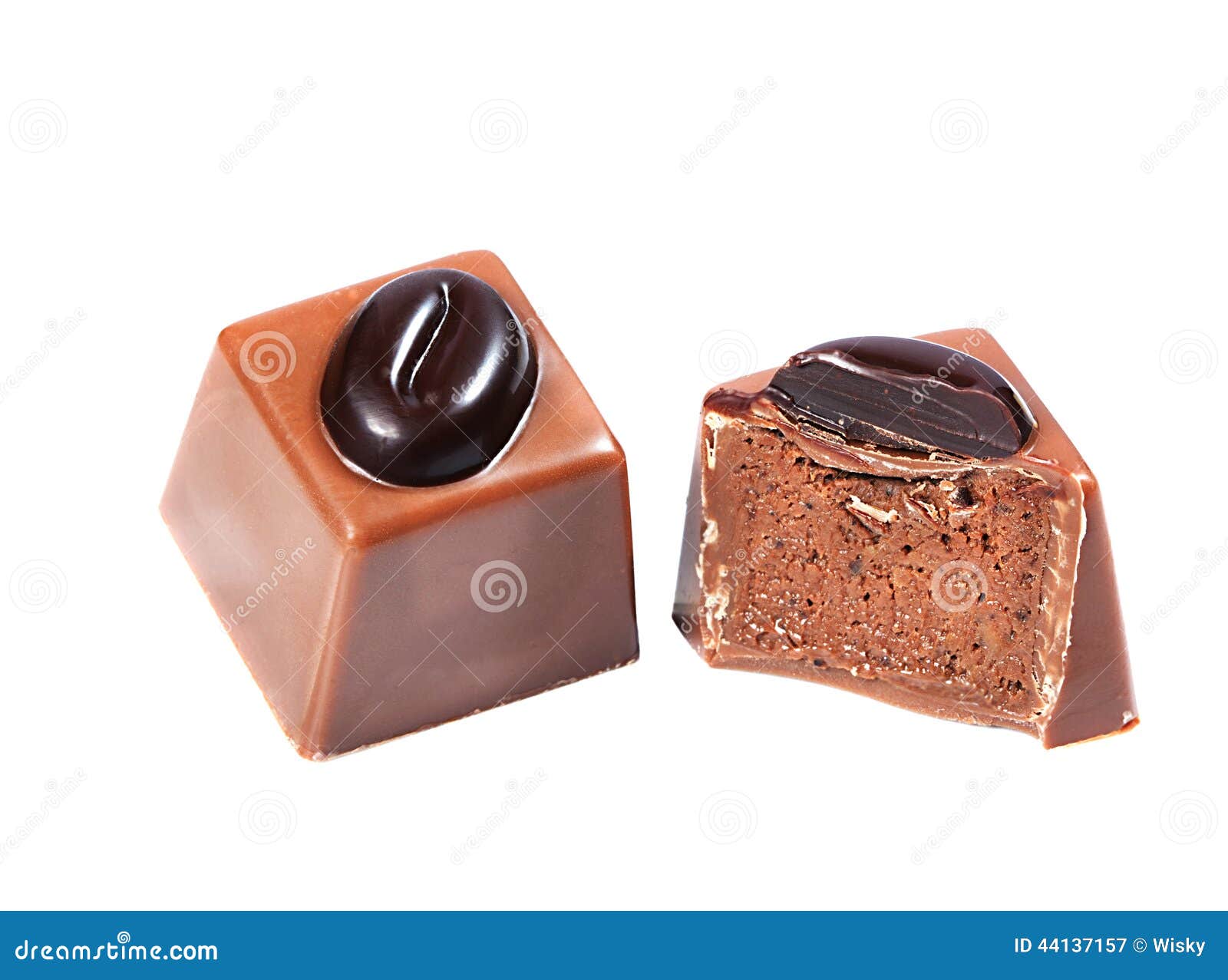 Milk Chocolate Candy with Coffee Filling Stock Image - Image of ...