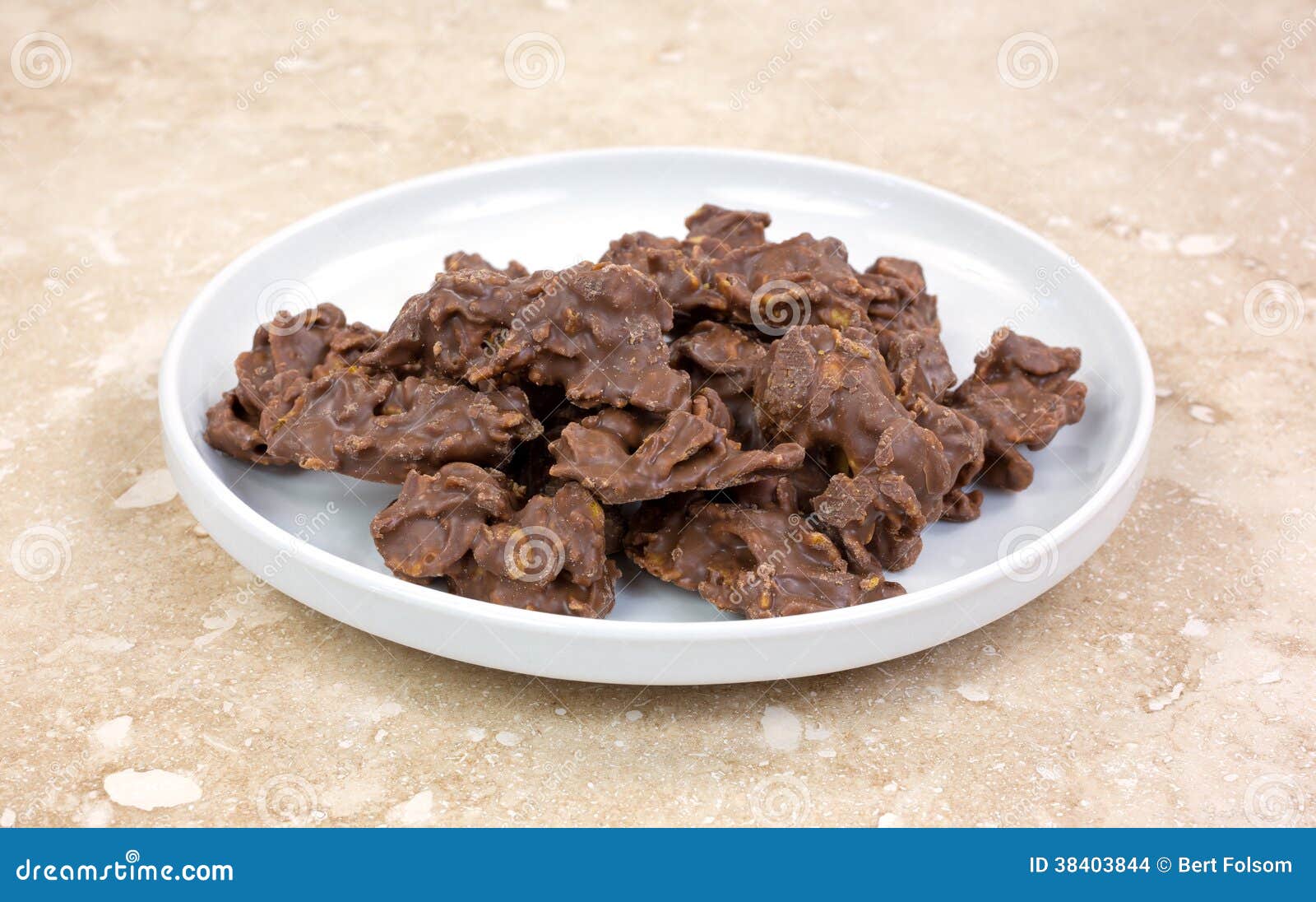 Milk Chocolate Cornflake Clusters Stock Photo - Image of cornflake ...