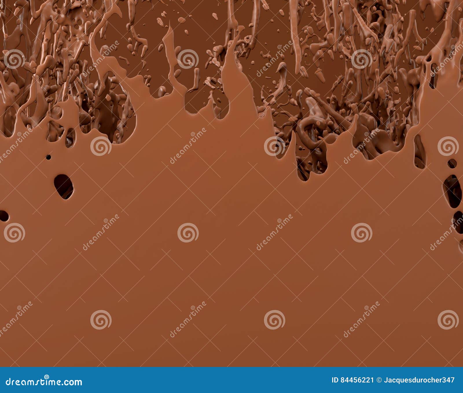 Milk Chocolate Milkshake Splash 3D Illustration Stock Illustration ...