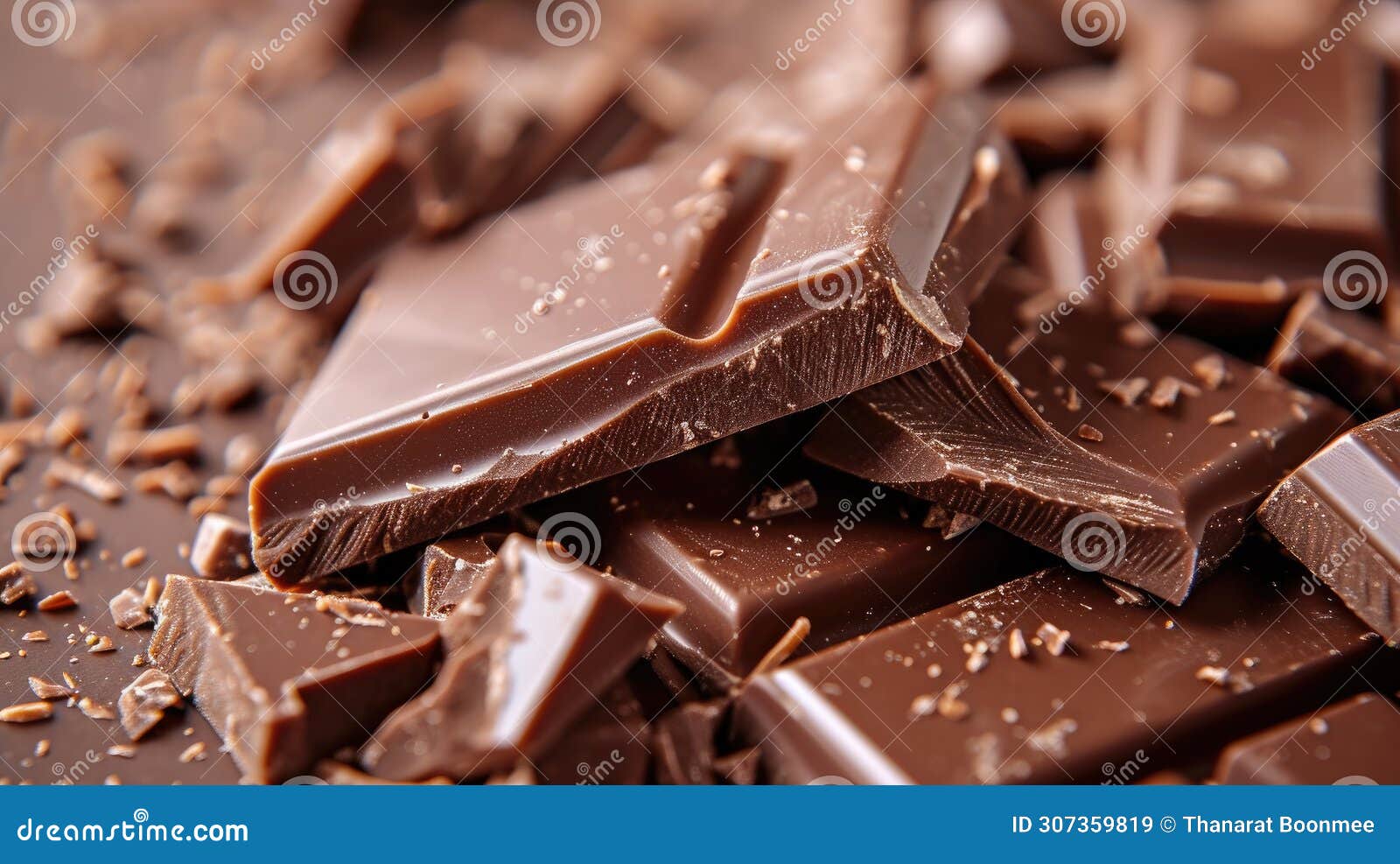 Milk Chocolate Pieces Create a Delectable and Textured Surface ...