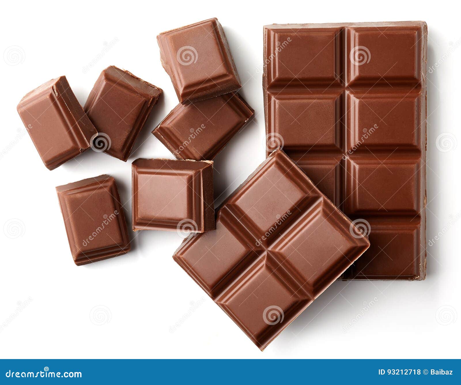 Milk chocolate pieces stock photo. Image of cocoa, sweet - 93212718
