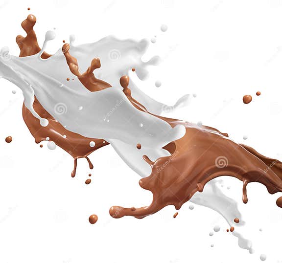 Milk and chocolate splash stock photo. Image of flow - 25743204
