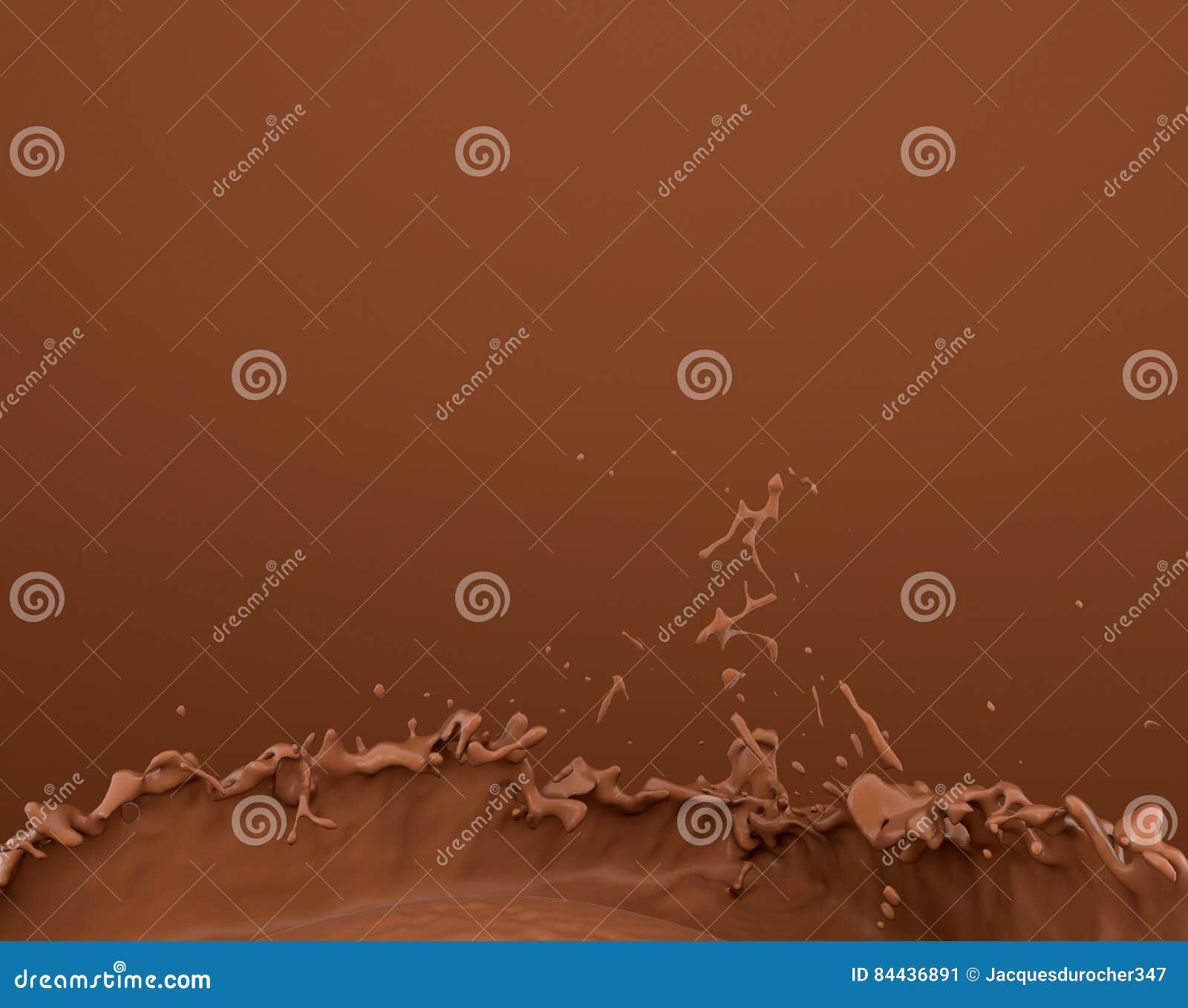 Milk Chocolate Splash Brown Background 3D Illustration Stock ...