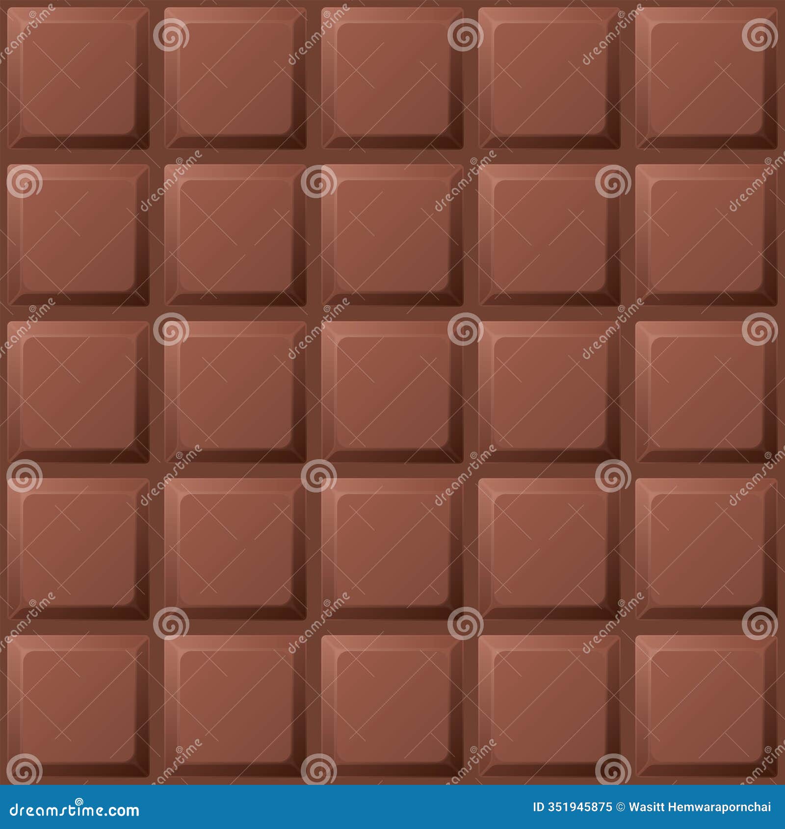 Milk Chocolate Square Bars Seamless Pattern Background Stock ...