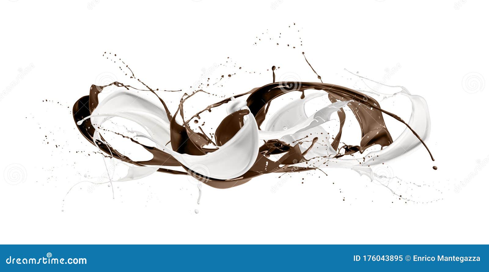 Milk and chocolate stock image. Image of motion, milkshake - 176043895