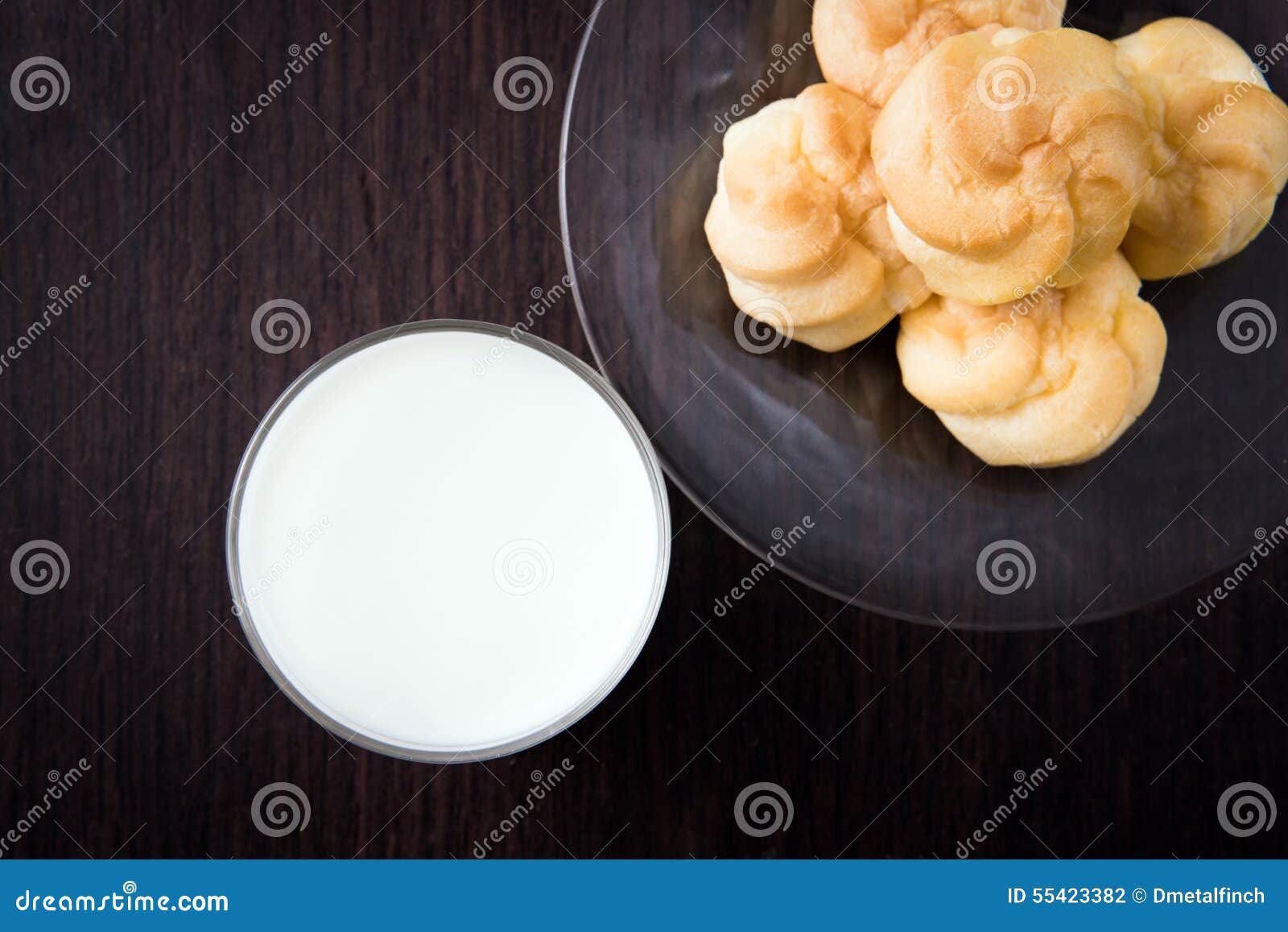 Milk and choux cream stock photo. Image of cake, cold - 55423382