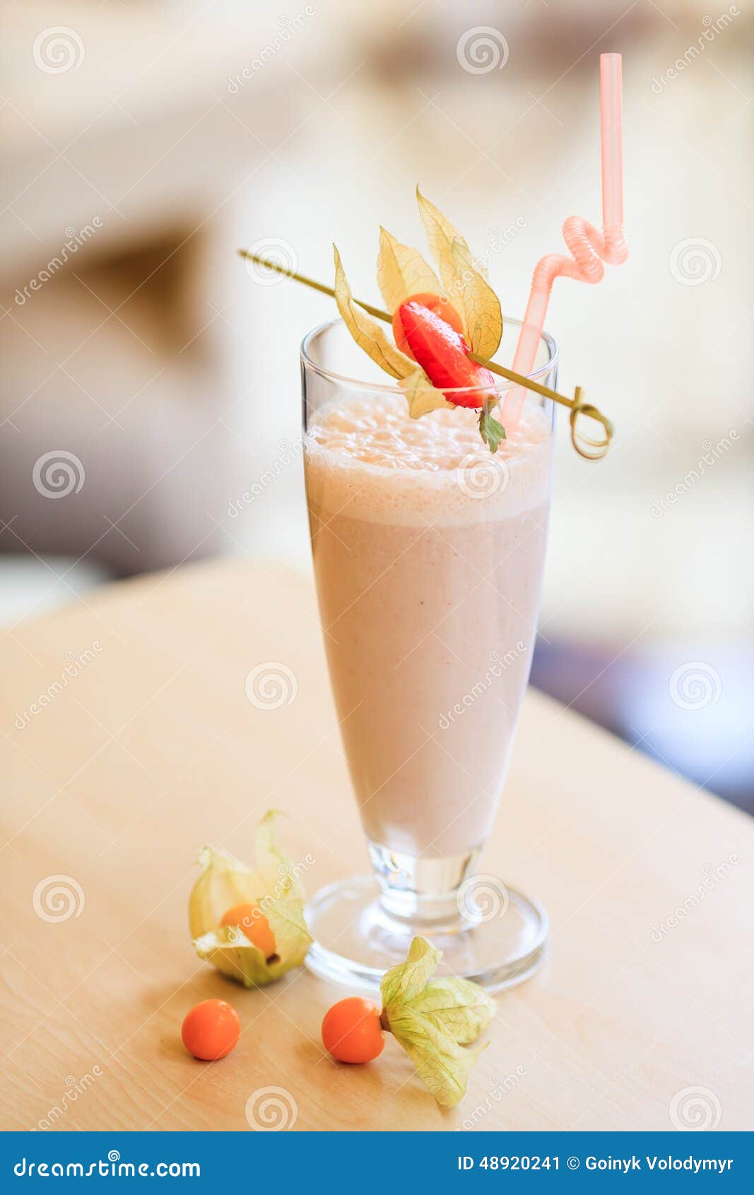 Milk cocktail stock image. Image of milk, dessert, color - 48920241