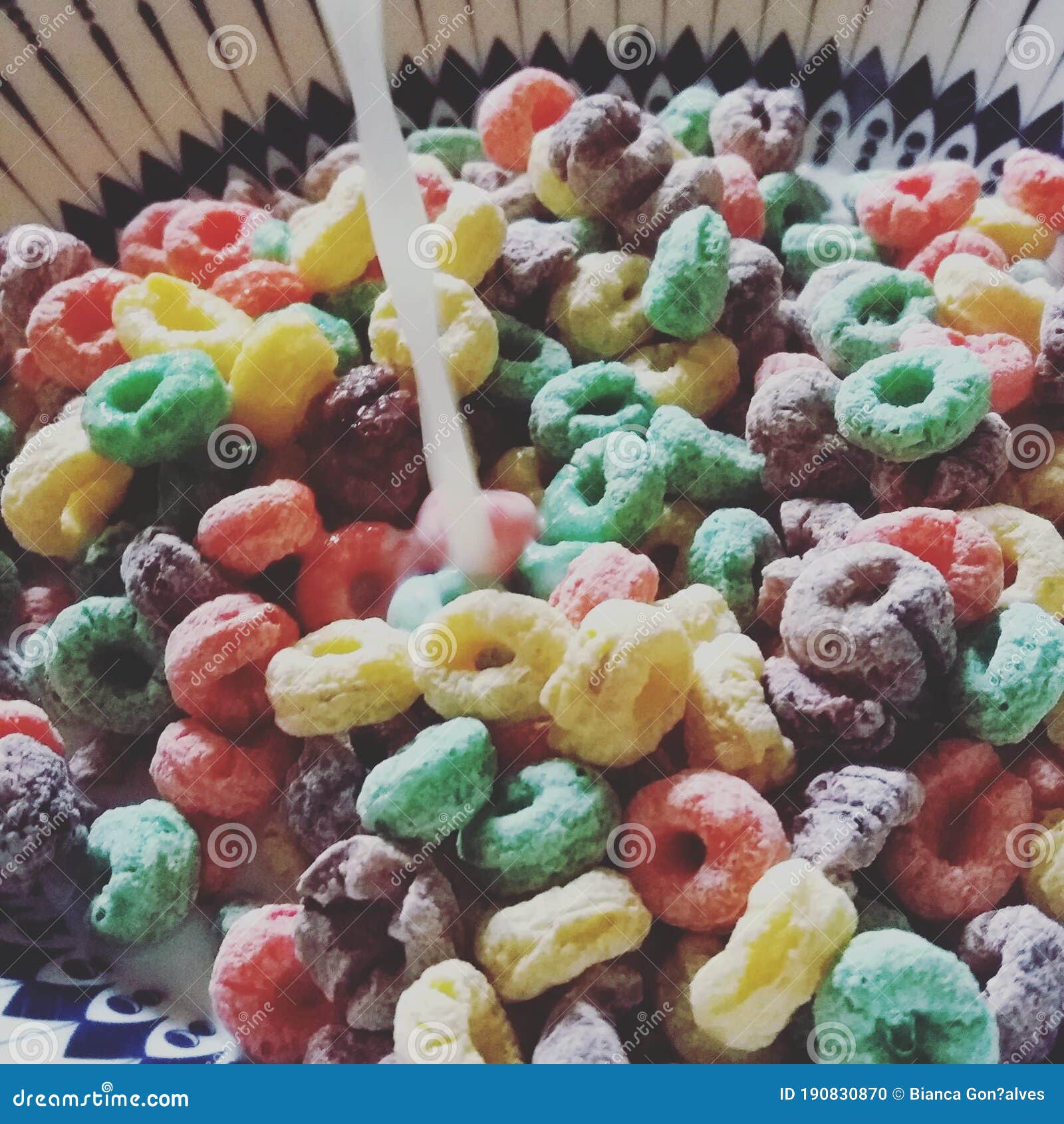 Milk colored cereal stock photo. Image of cuisine, sweetness - 190830870