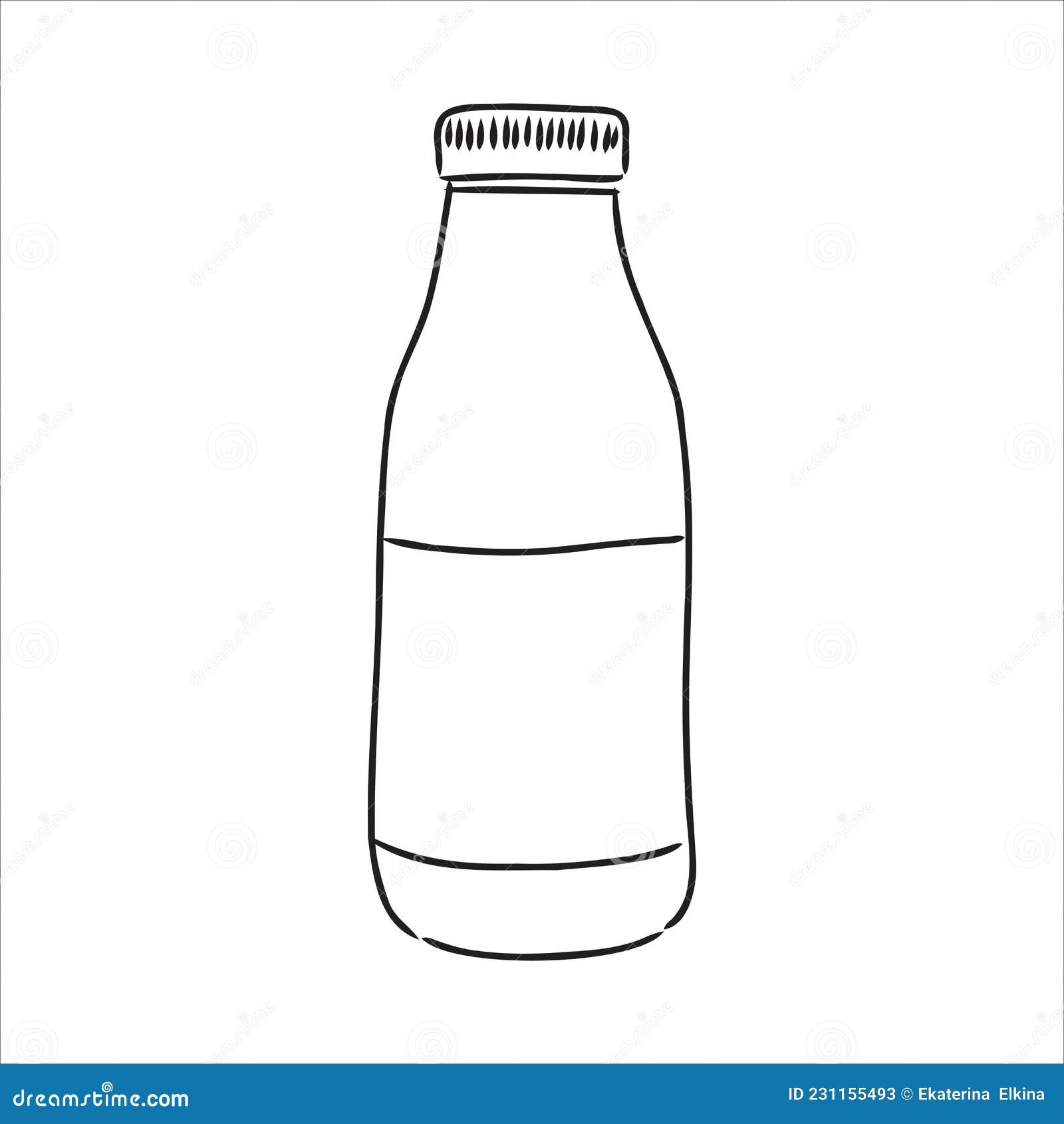 Milk Container or Box Packaging. Vector Hand Drawn Sketch Illustration ...