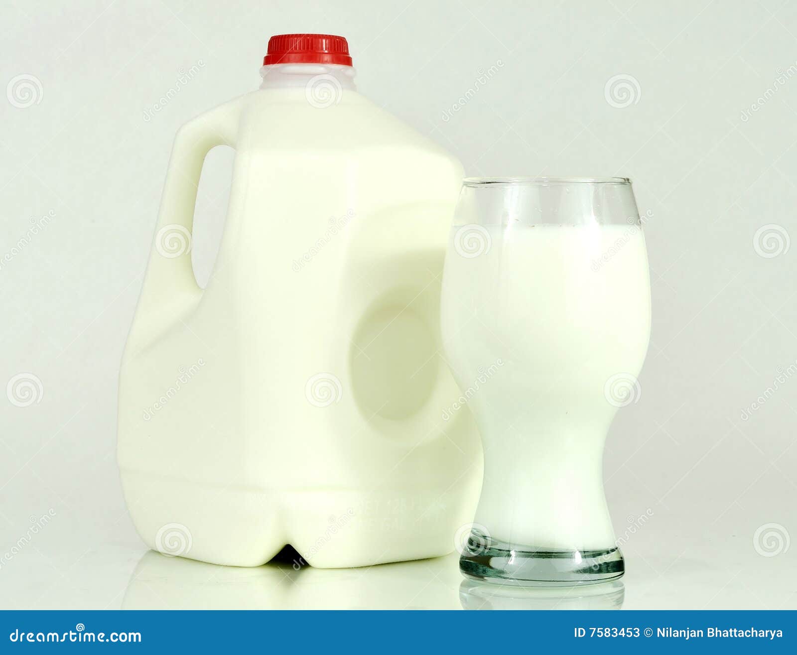 Milk Container And Glass Stock Photos - Image: 7583453