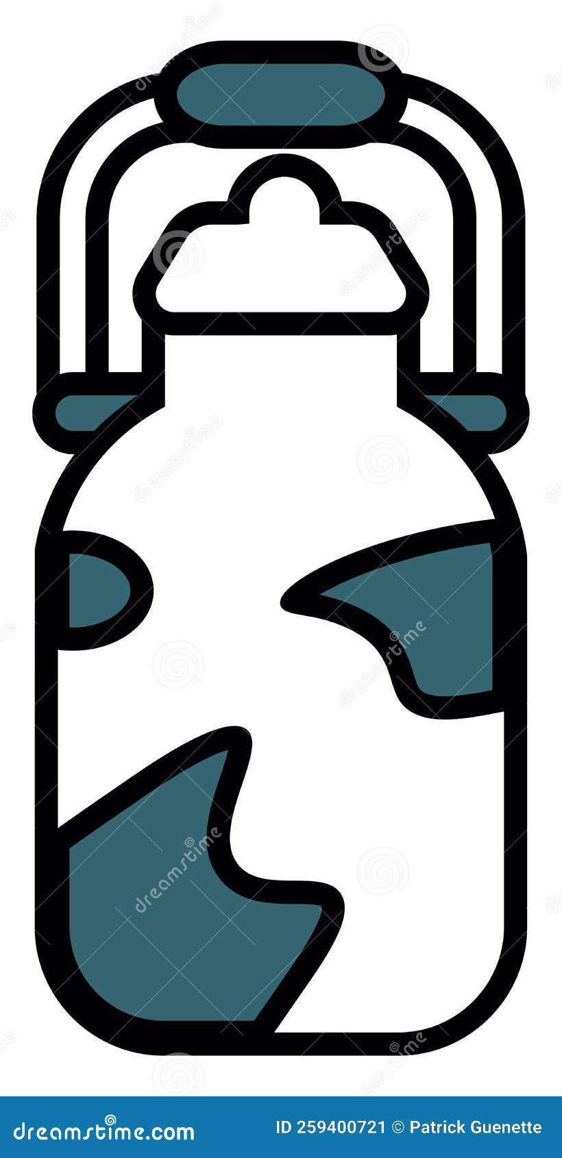 Milk container, icon stock vector. Illustration of splash - 259400721