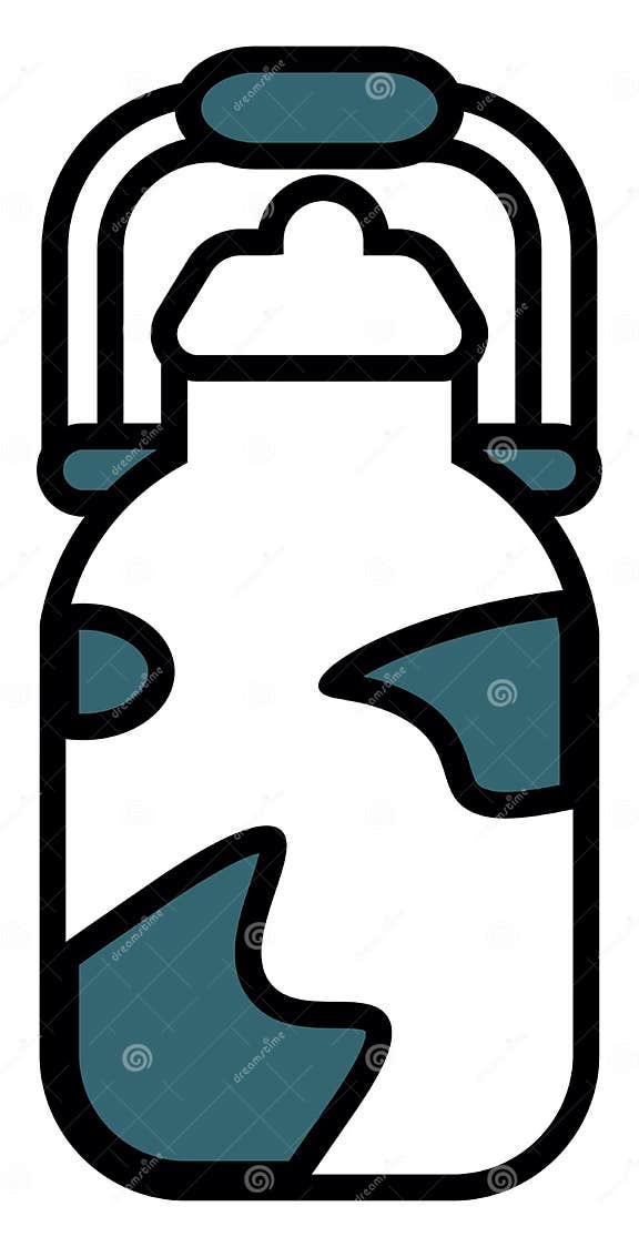 Milk container, icon stock vector. Illustration of splash - 259400721
