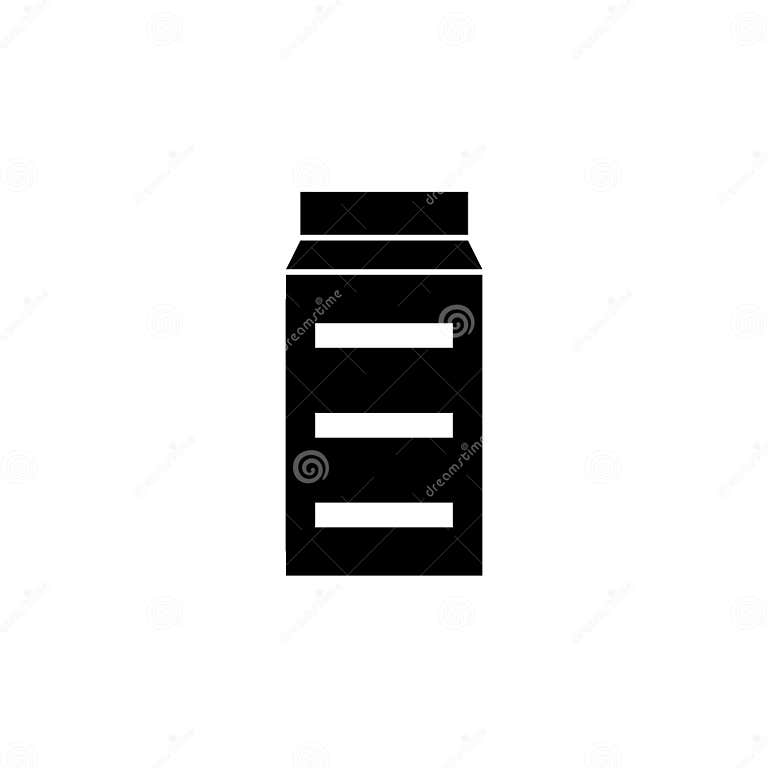 Milk Container Vector Icon stock vector. Illustration of pack - 304939052