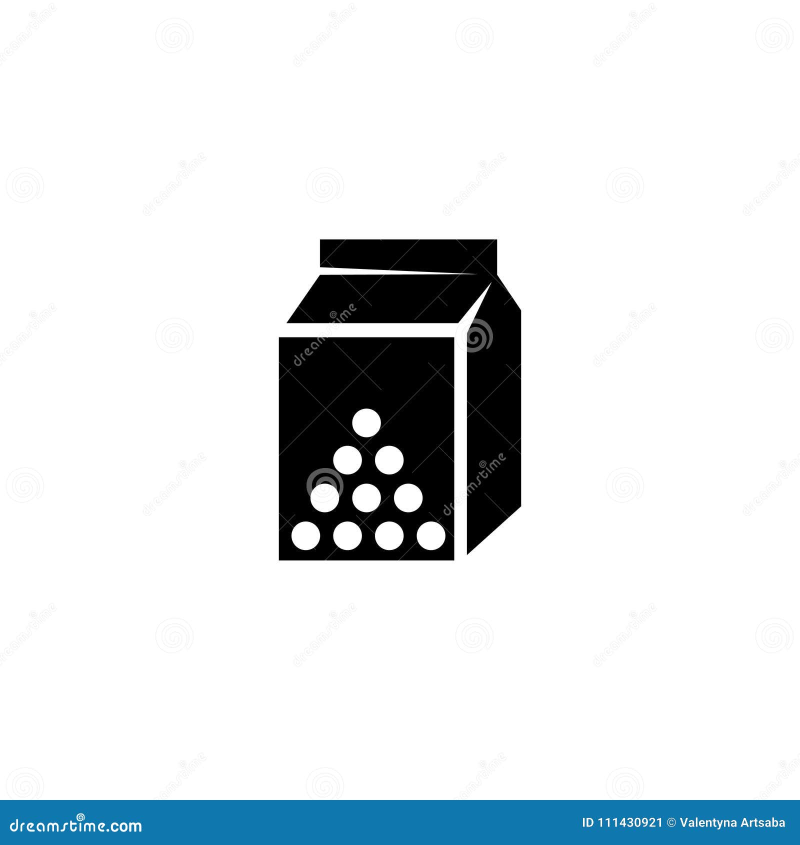 Milk Container Vector Icon stock vector. Illustration of label - 111430921