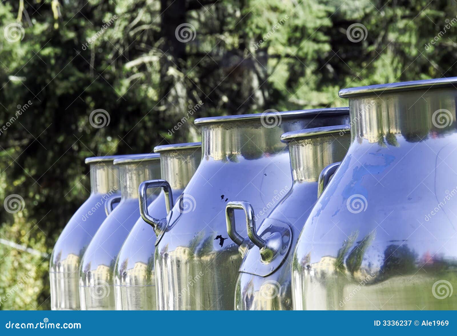 Milk Containers stock image. Image of metallic, milk, agriculture - 3336237