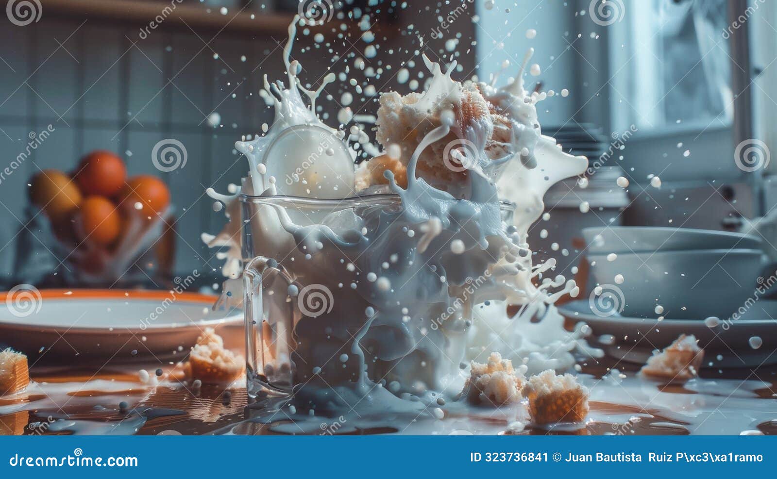 Milk and Cookie Explosion stock image. Image of cookies - 323736841