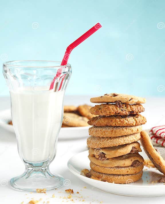 Milk and Cookies stock photo. Image of baked, sugar, variety - 22600618