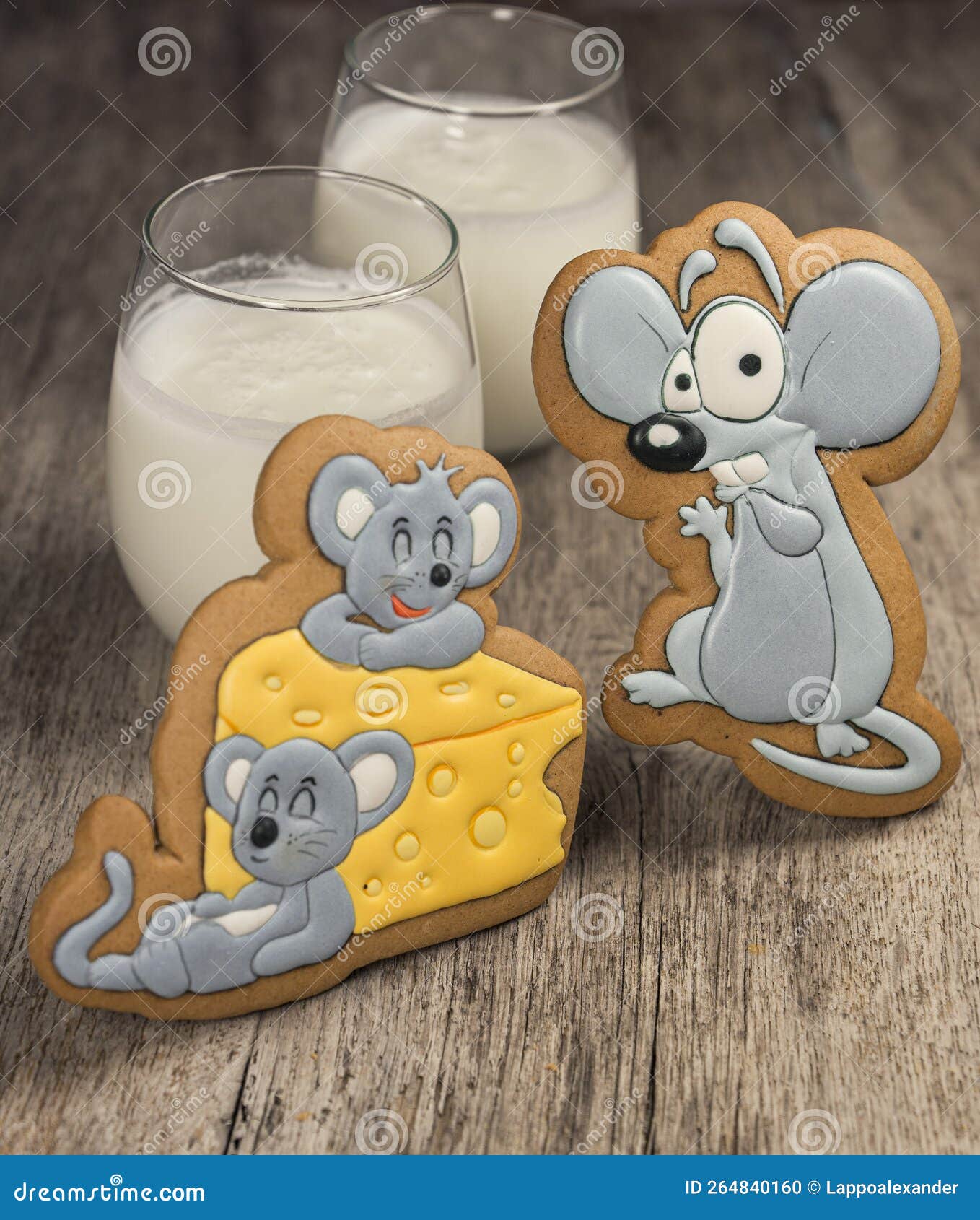 Milk and Cookies with a Mouse Pattern in Icing Editorial Image - Image ...