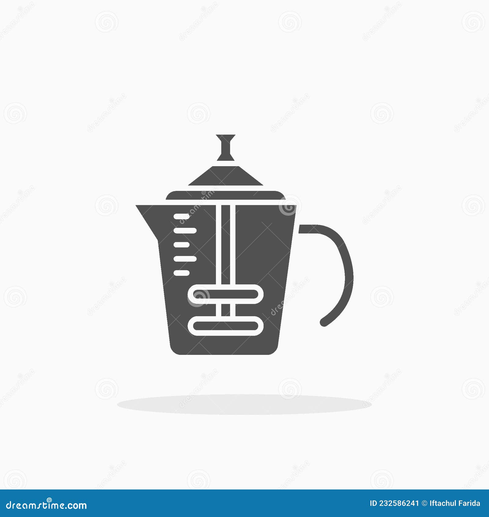 Milk Creamer Icon. Solid Black Stock Vector - Illustration of filled ...