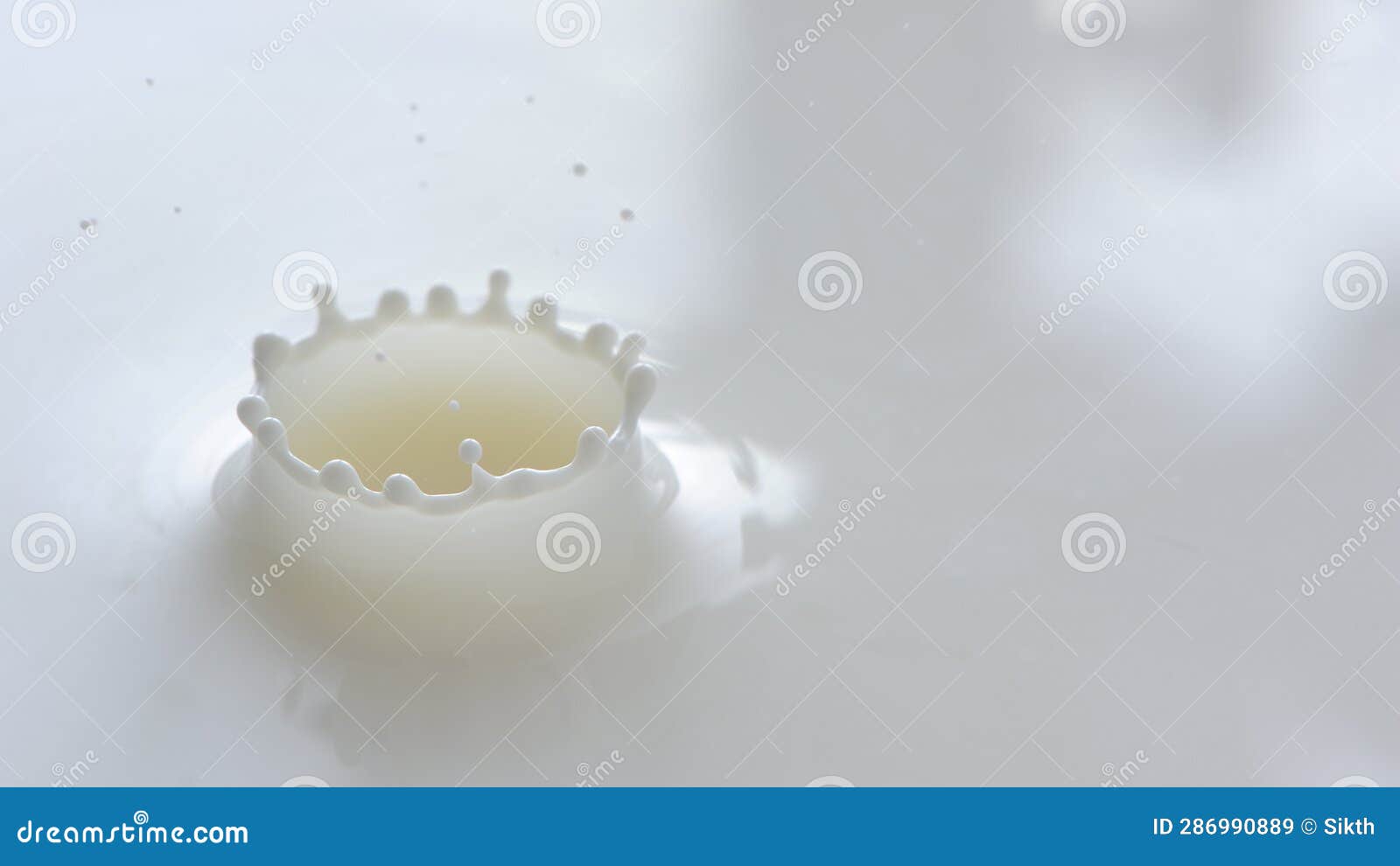 Milk Crown On A White Background. Milk In A Glass Royalty-Free Stock ...