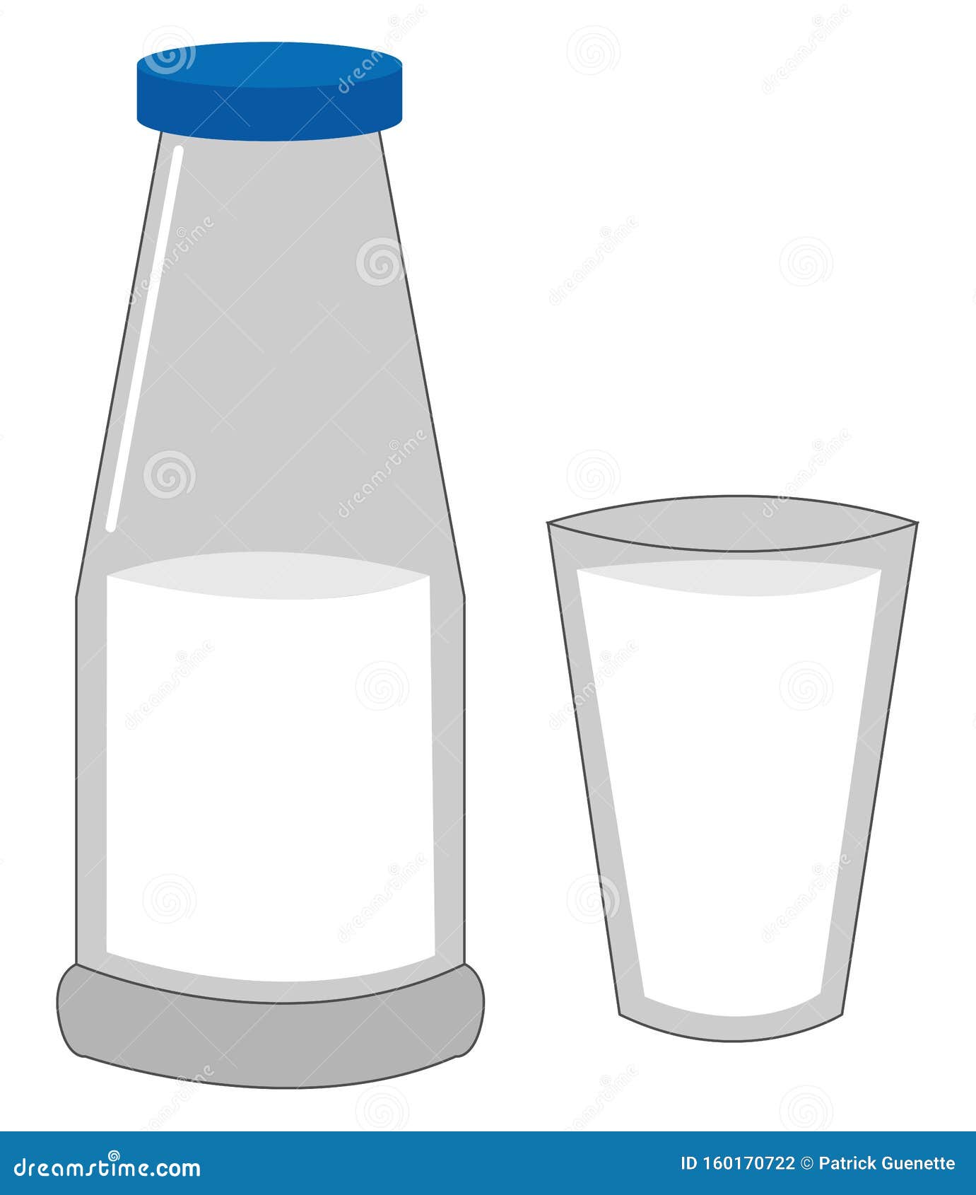 Milk in a Cup, Illustration, Vector Stock Vector - Illustration of ...