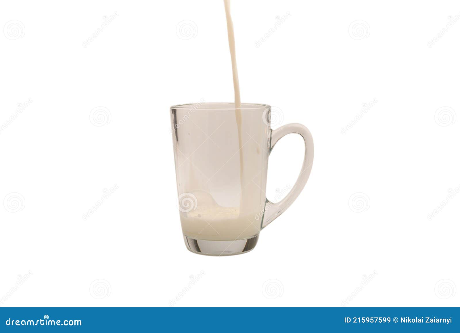 Milk in the Cup Isolated on White Background Stock Image - Image of ...