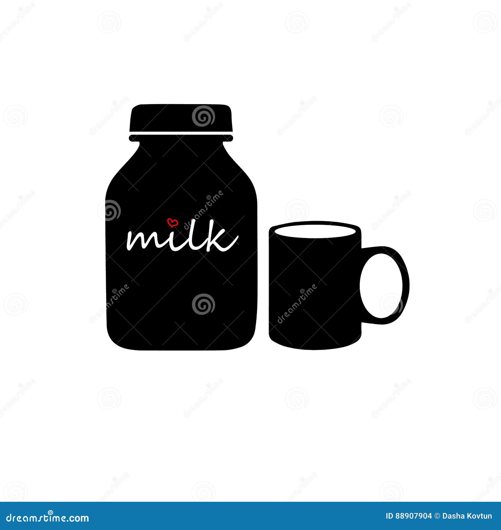 Milk Cup Vector Drink Clean Healthy Stock Vector - Illustration of ...