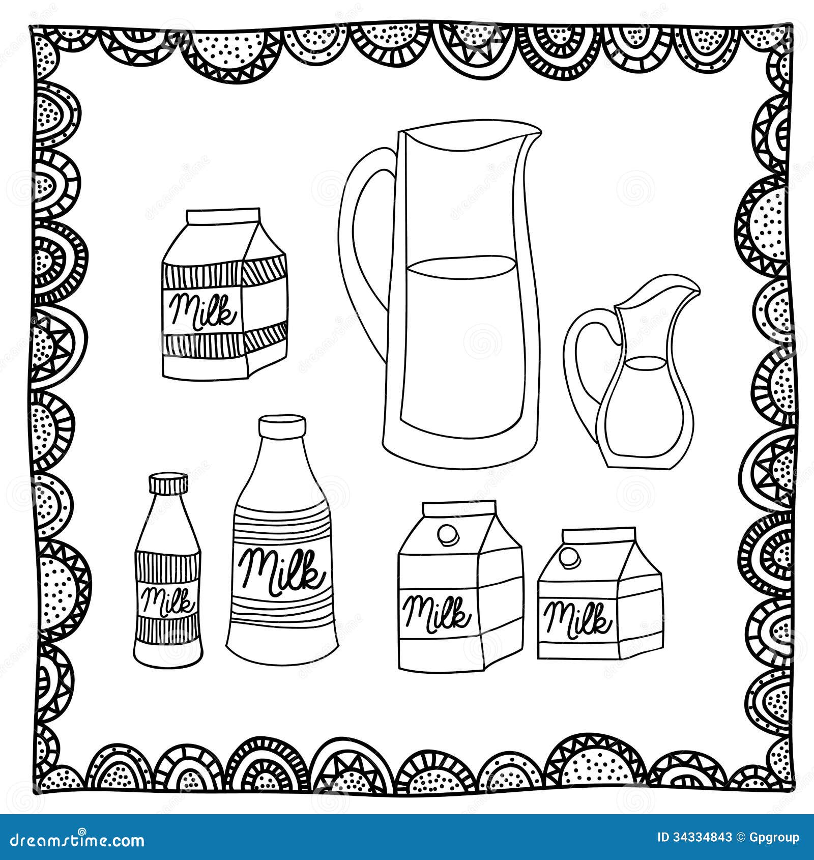 Milk Box With Drawing Of A Cute Cow. Stock Photography | CartoonDealer ...