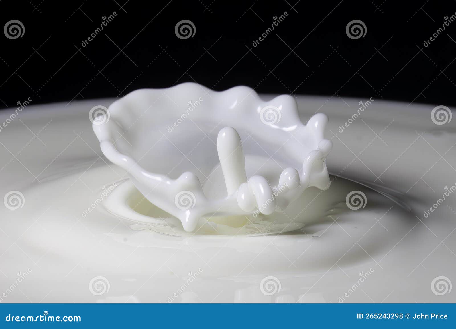 Milk drop splash stock photo. Image of abstract, crown - 265243298