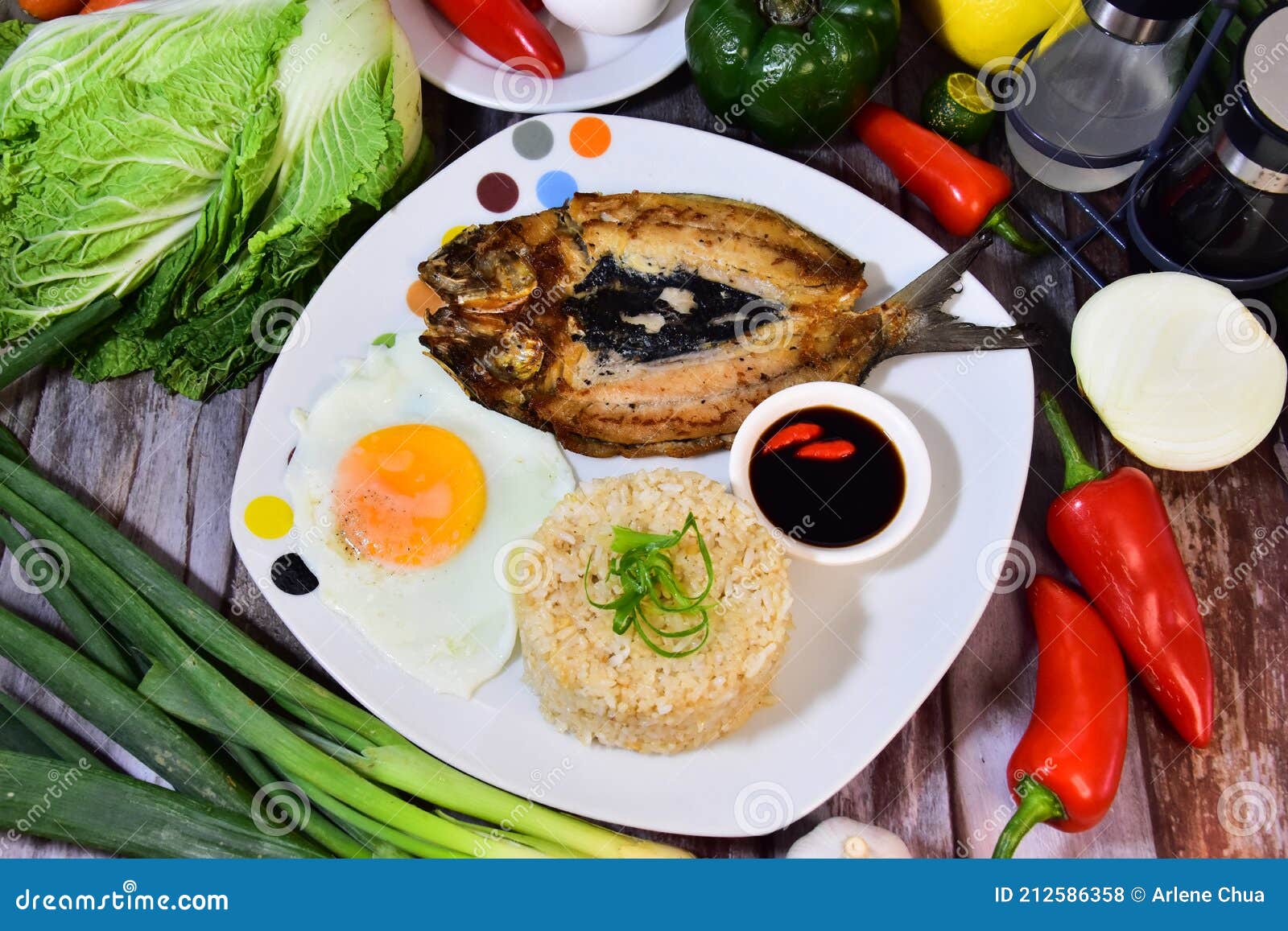 Bangus Breakfast stock photo. Image of food, bangus - 212586358