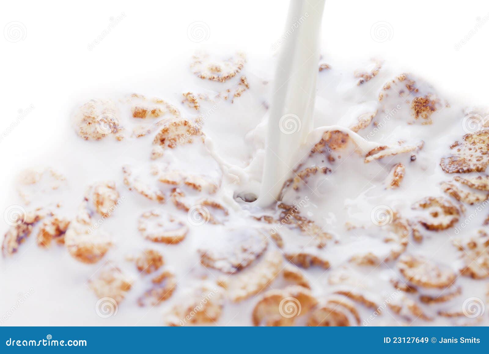 Milk and flakes. stock image. Image of food, milkshake - 23127649