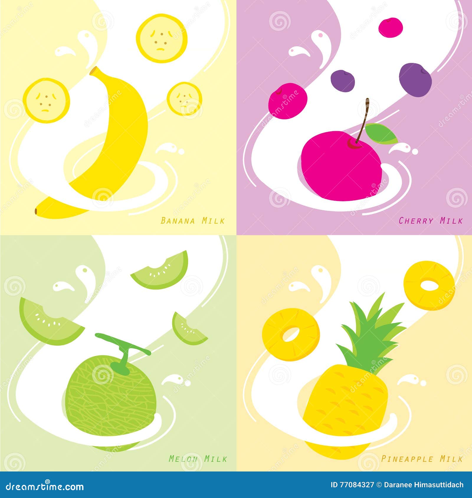 Banana And Cherry Royalty-Free Stock Image | CartoonDealer.com #141687466