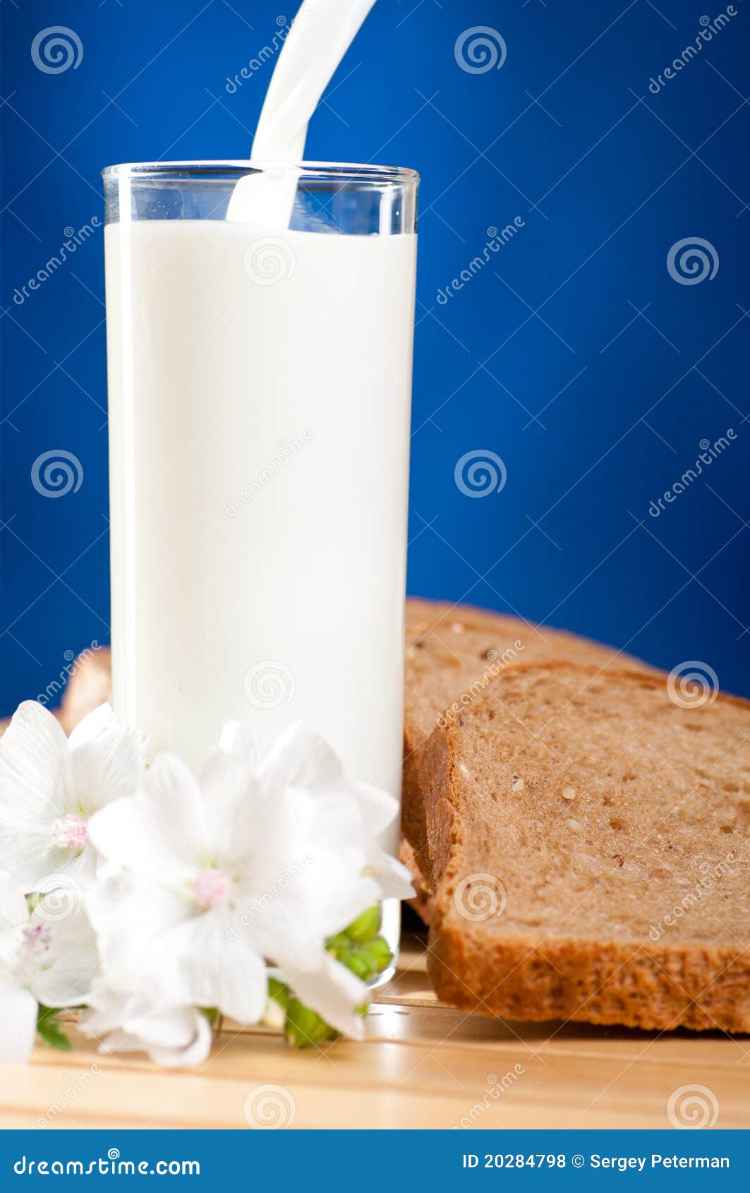 Milk is flowing stock photo. Image of dairy, blue, background - 20284798
