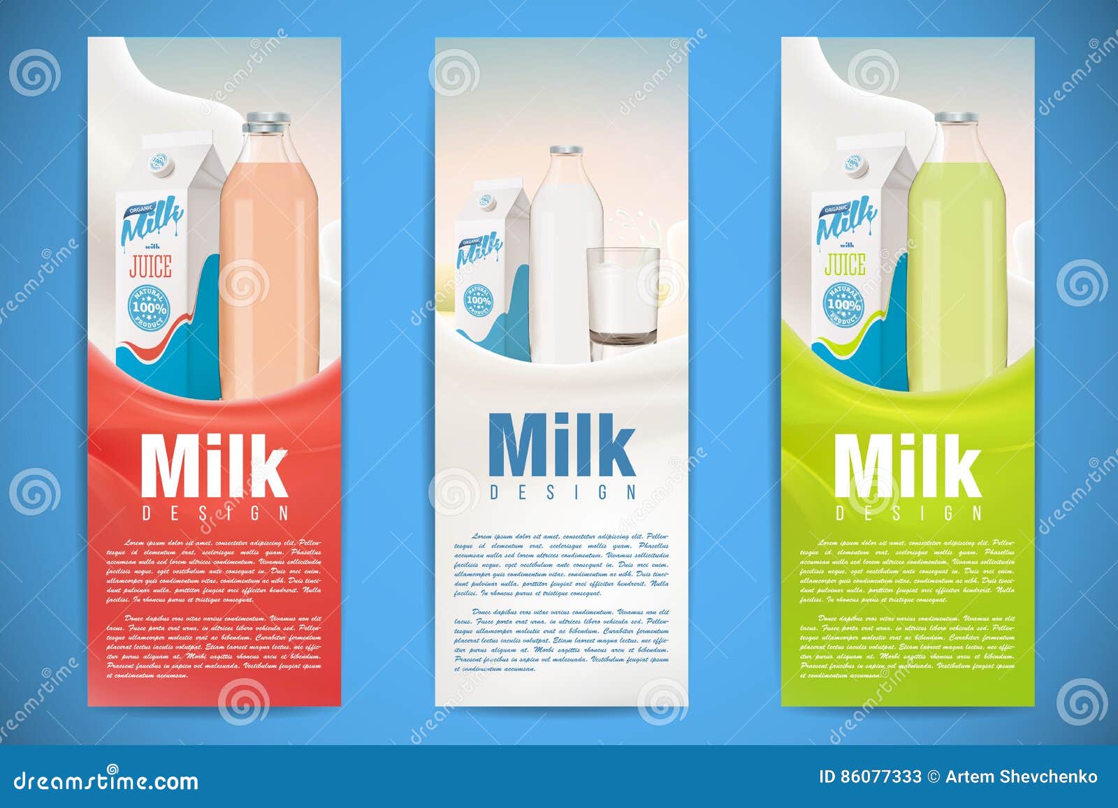 Milk Flyer Design Vector Illustration with Milk Splash Stock Vector ...