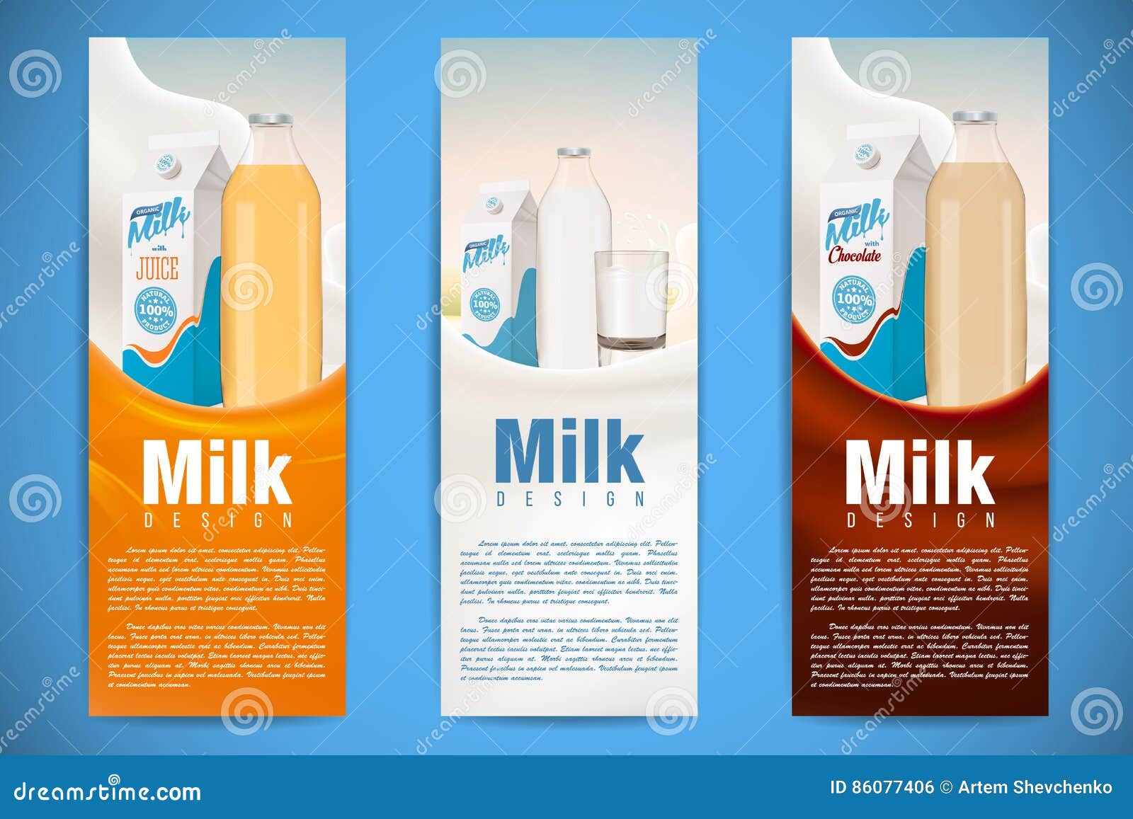 Milk Flyer Design Vector Illustration with Milk Splash Stock Vector ...