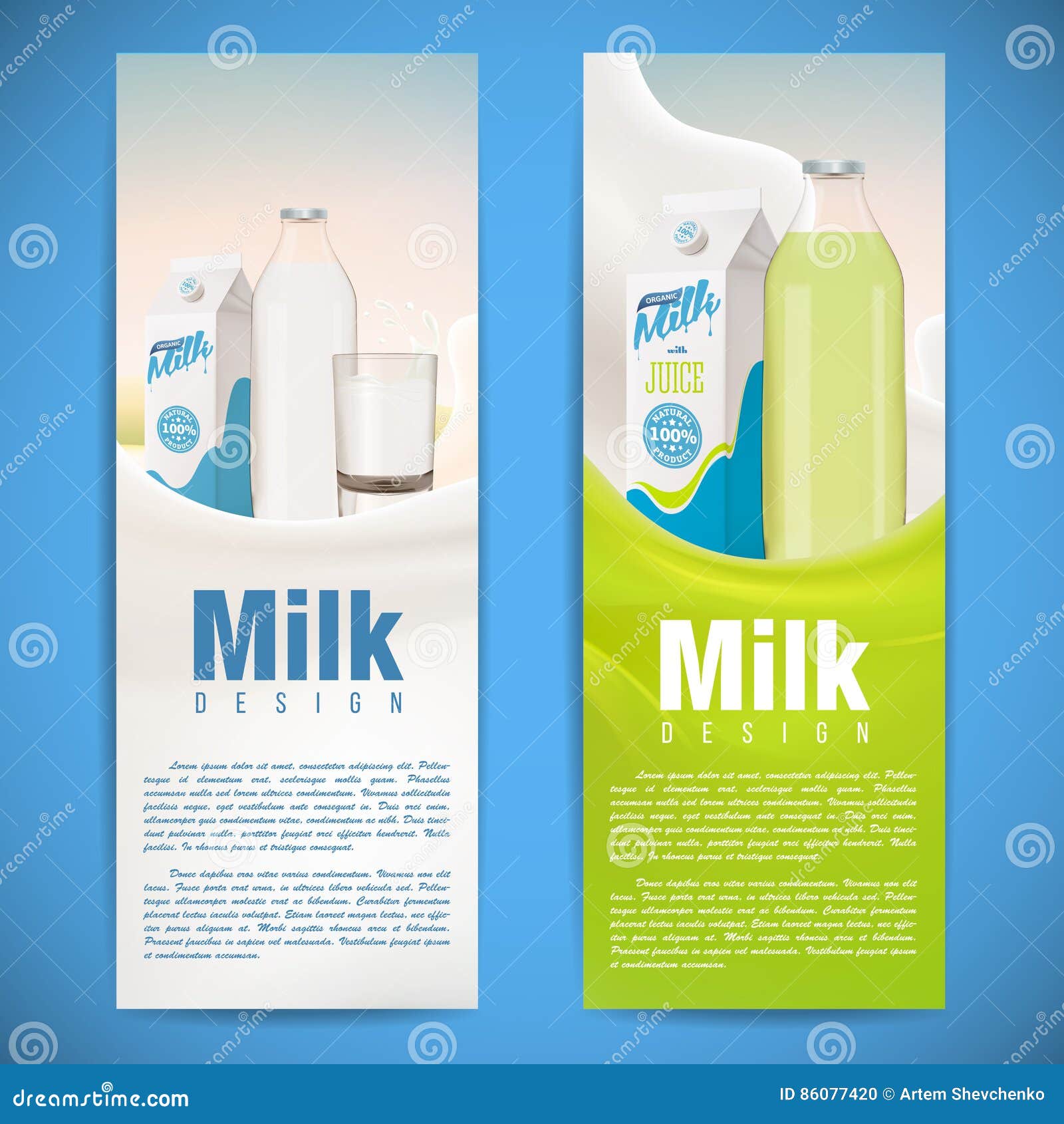 Milk Flyer Design Vector Illustration with Milk Splash Stock Vector ...